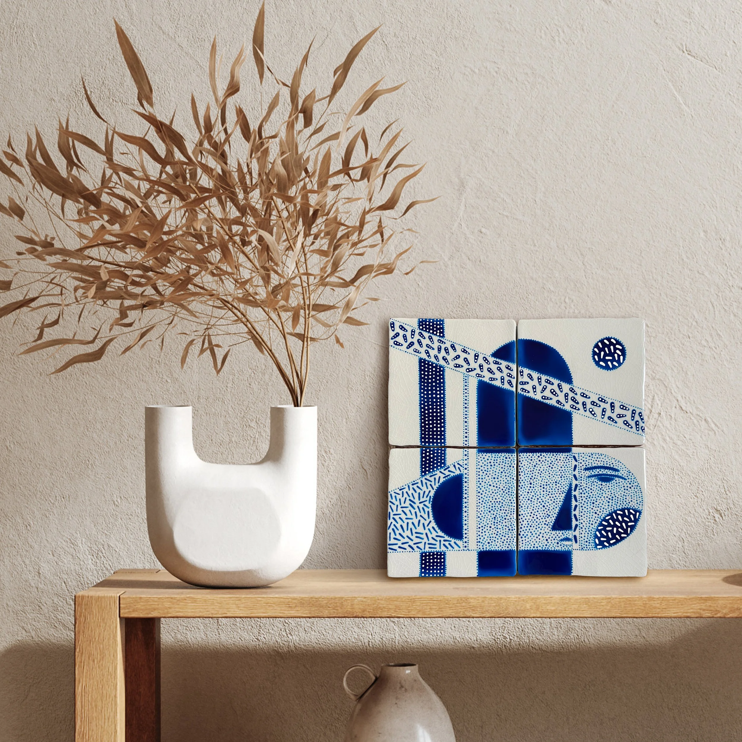 myra hand painted ceramic tiles and paintings