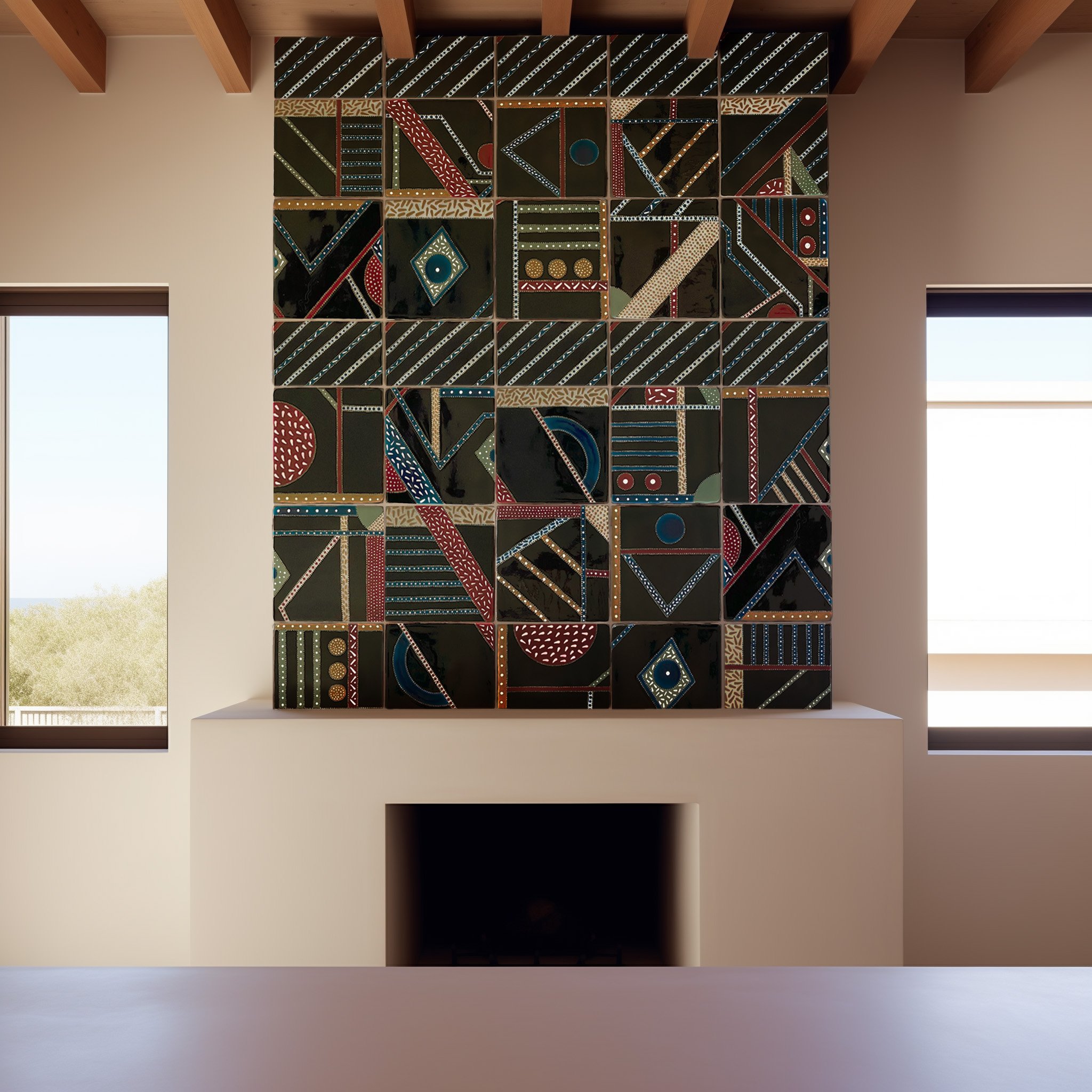 myrsini alexandridi hand painted ceramic tiles and paintings