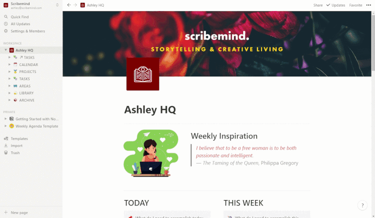 My Notion Homepage — Scribemind.