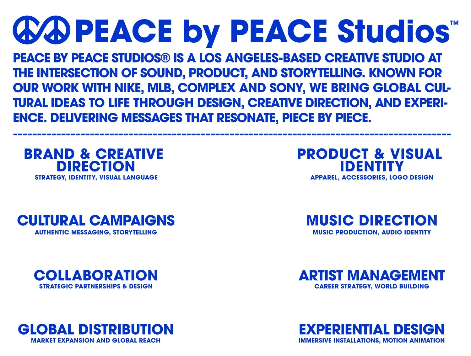 ABOUT — Peace by Peace Studios™