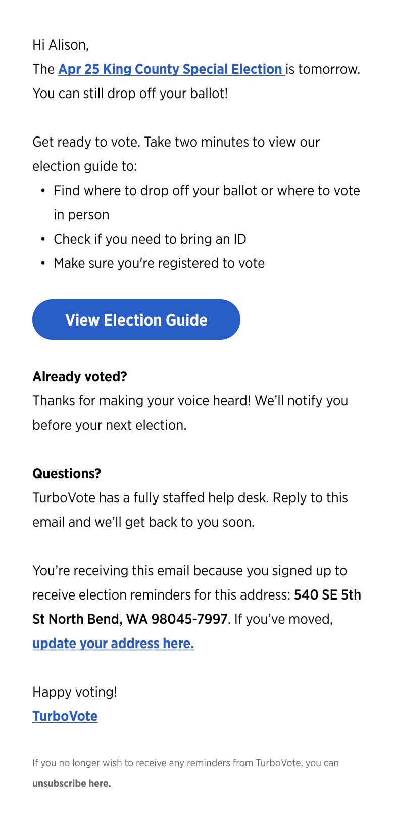 Types of Election Reminders – TurboVote Support Center