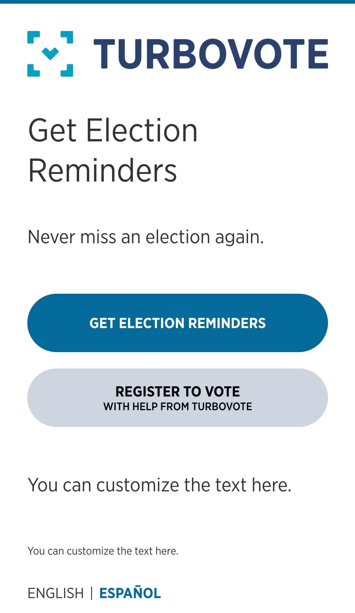 Get Election Reminders — TurboVote for Partners
