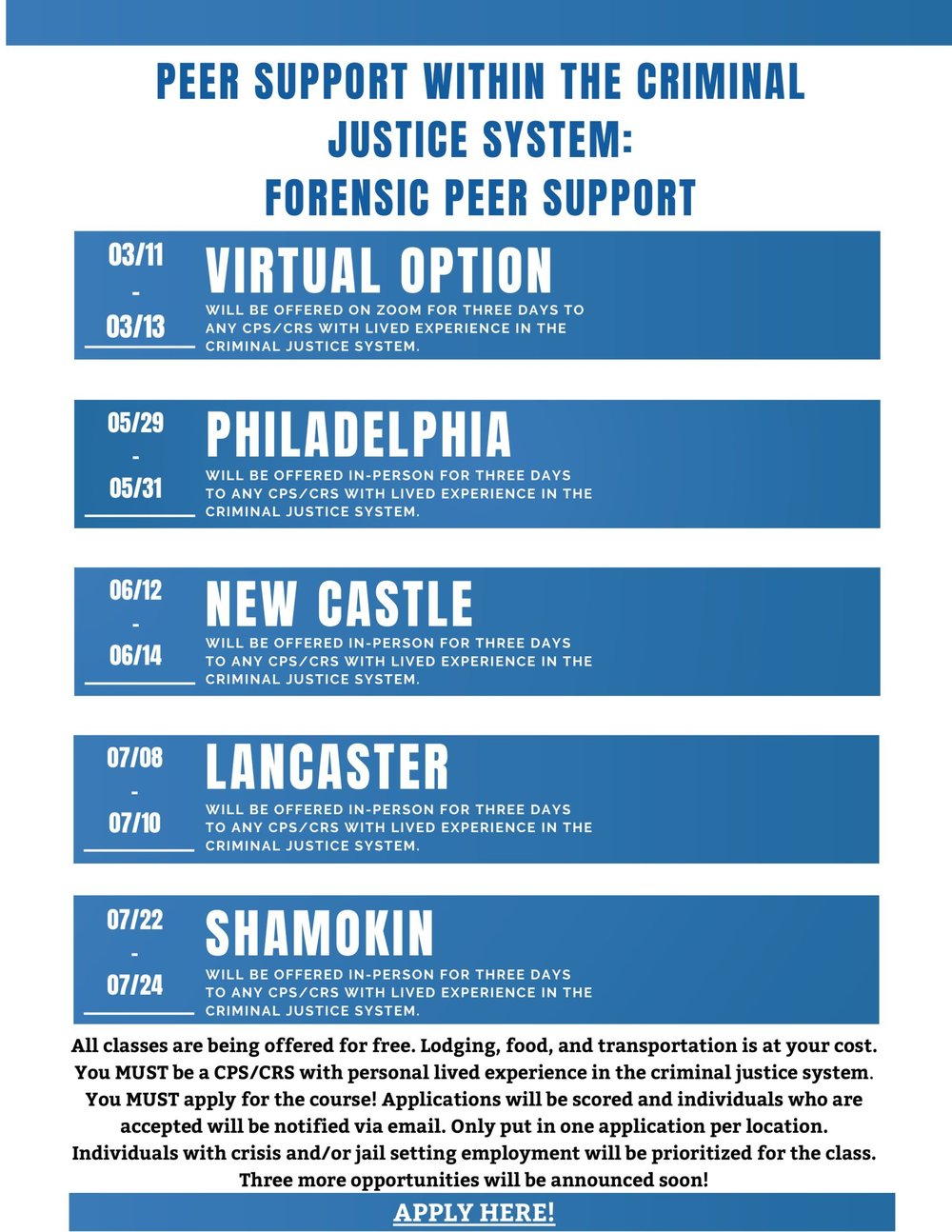 FREE Forensic CPS/CRS Training — Montgomery County Reentry Initiative