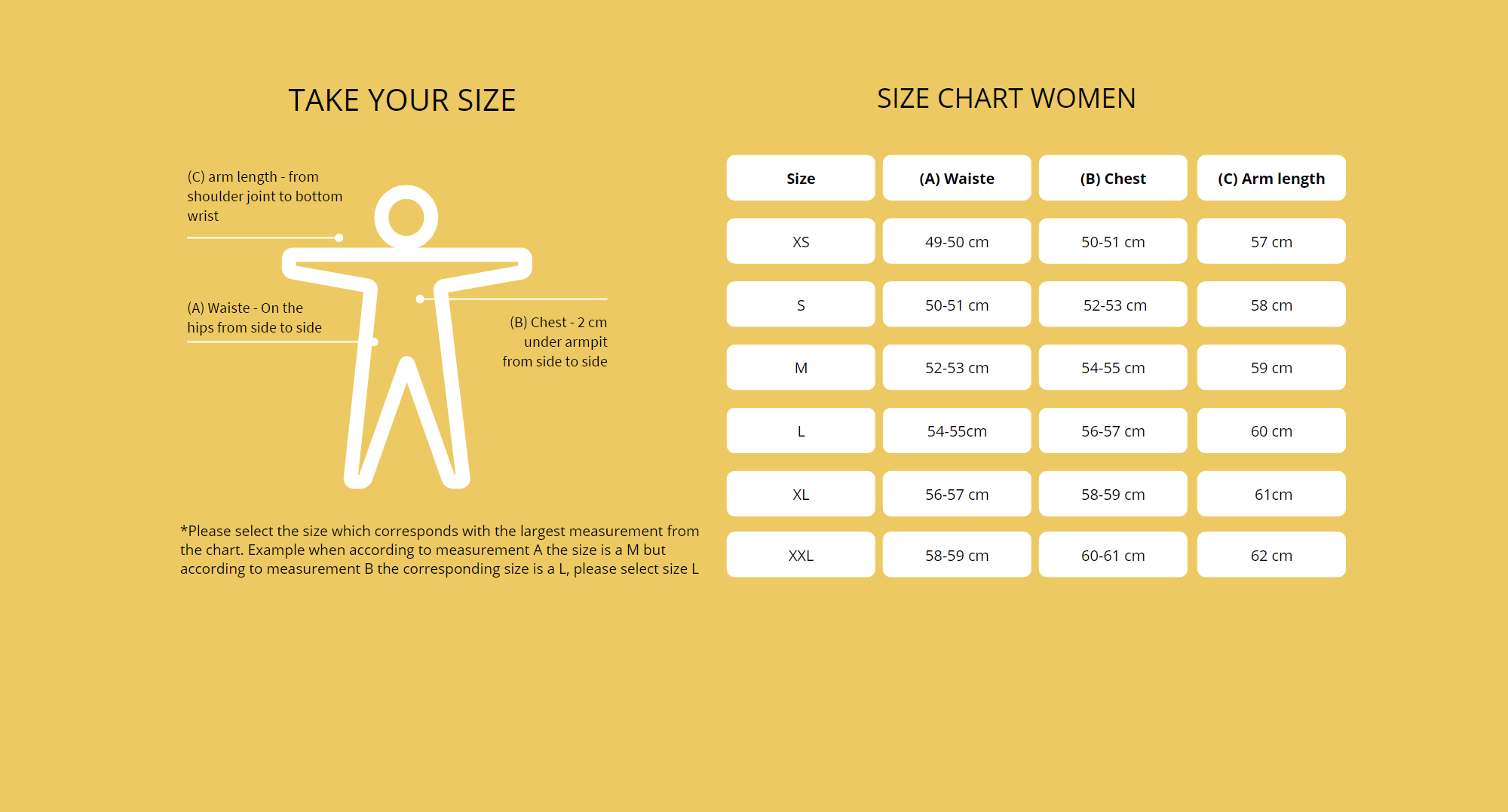 size chart women — Fair Ferry