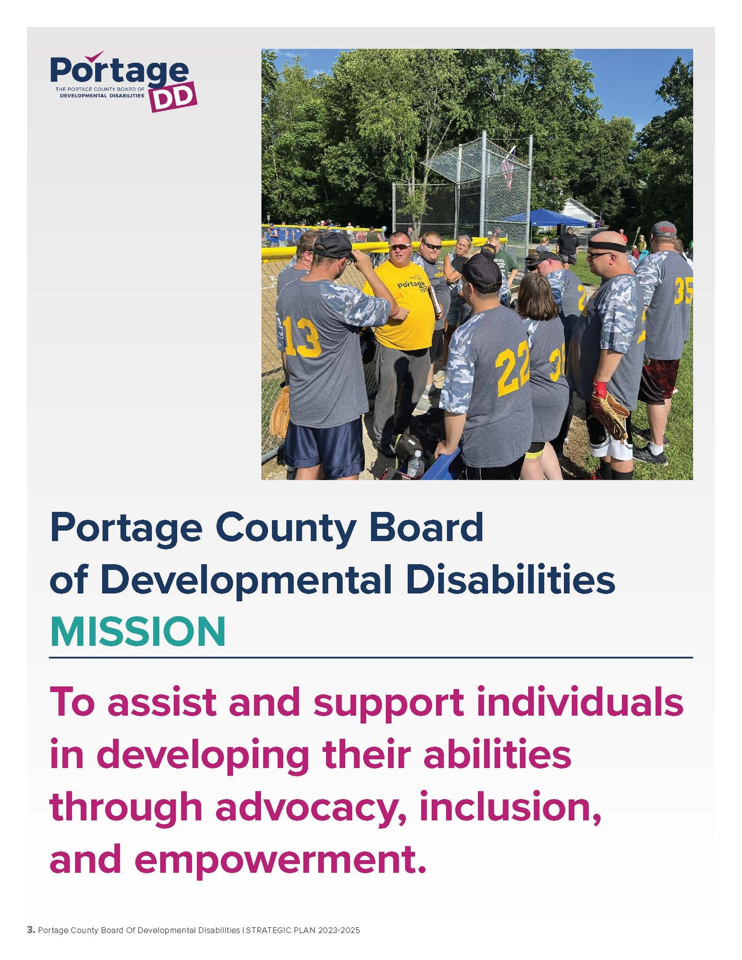 Portage DD 2023 - 2025 Strategic Plan — The Portage County Board of Developmental Disabilities