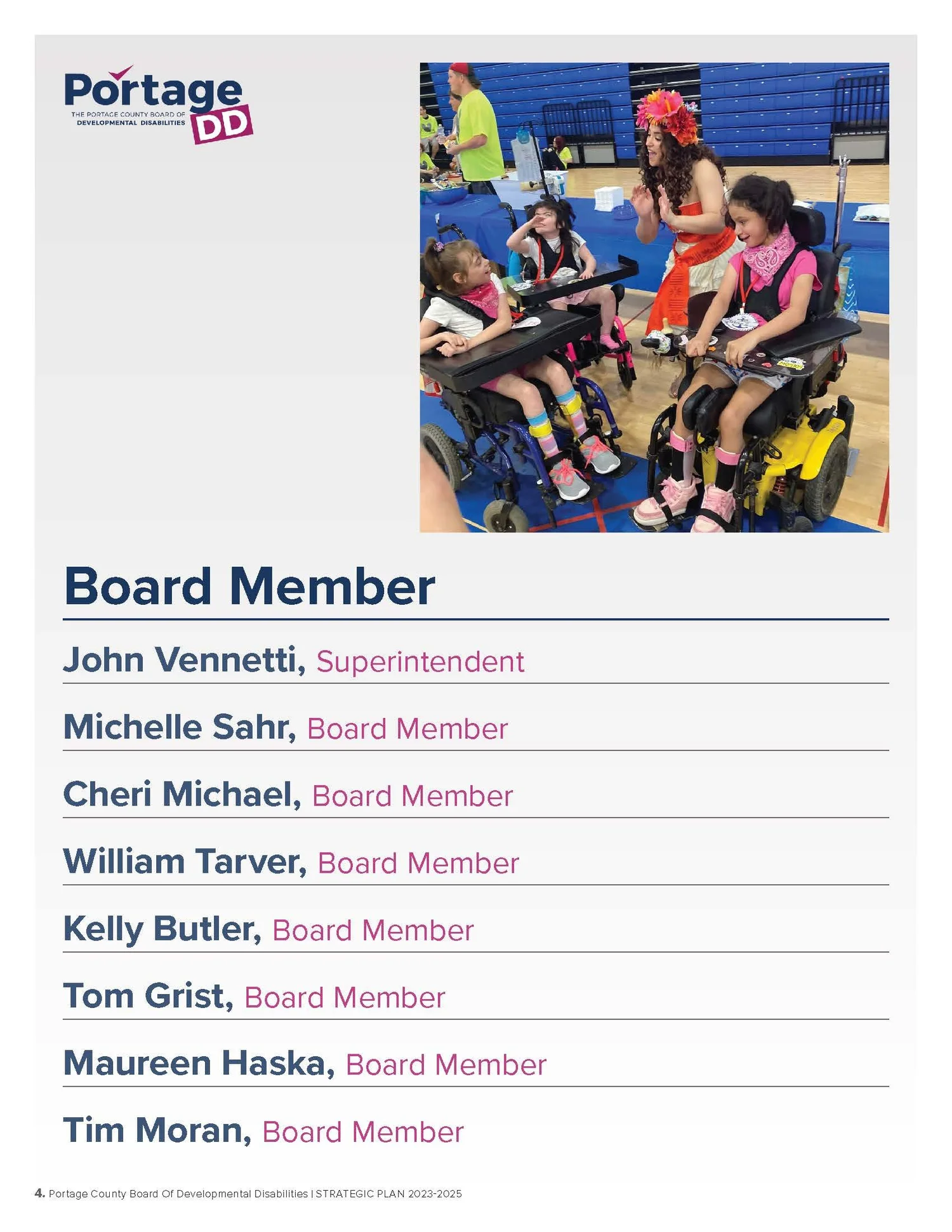 Portage DD 2023 - 2025 Strategic Plan — The Portage County Board of Developmental Disabilities