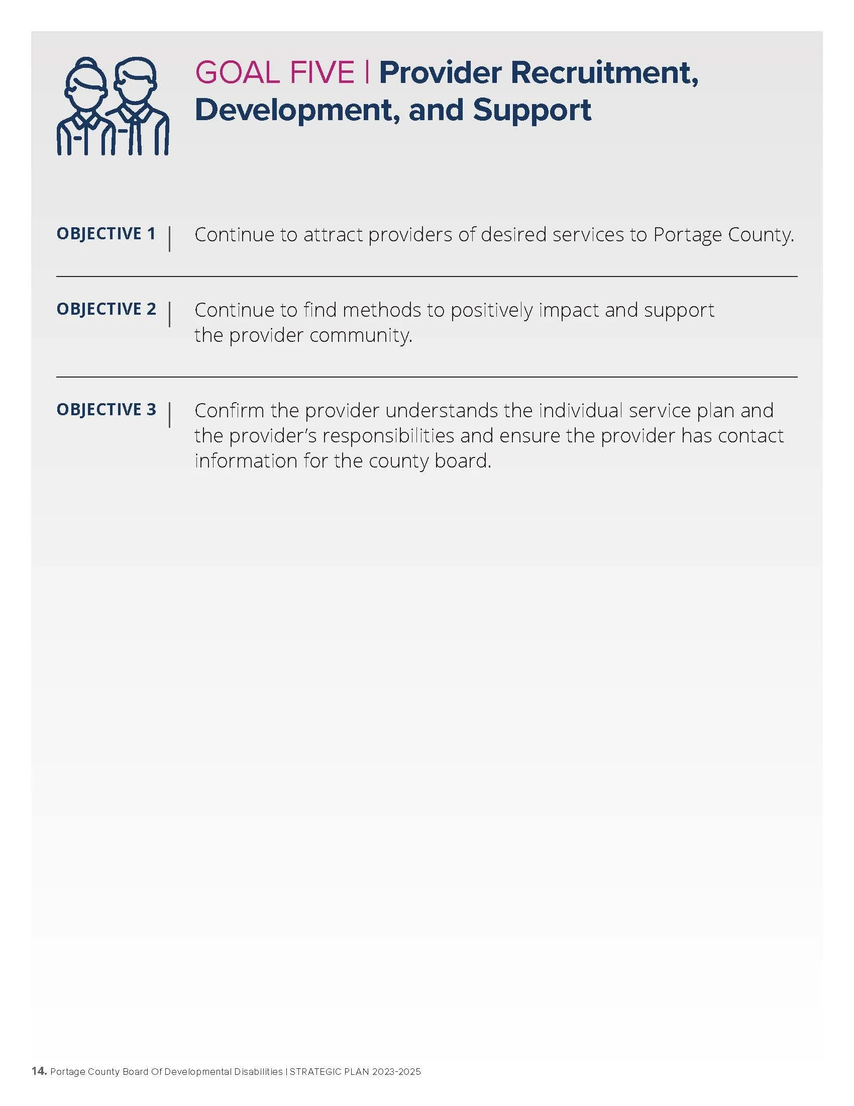 Portage DD 2023 - 2025 Strategic Plan — The Portage County Board of Developmental Disabilities