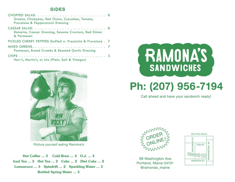 Menu — Ramona's