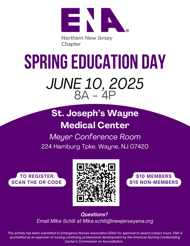 Northern Chapter Spring Education Day — New Jersey Emergency Nurses ...