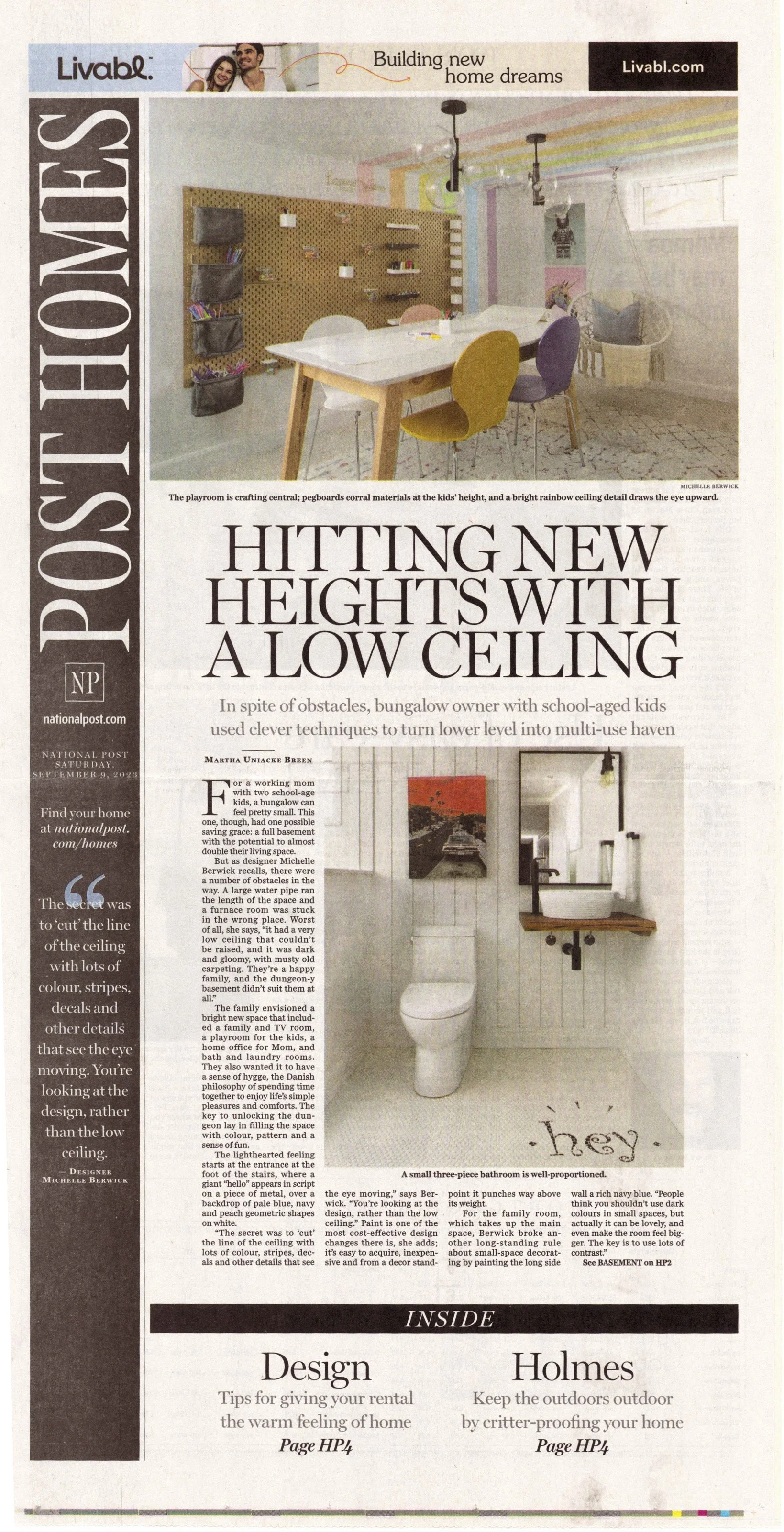 NATIONAL POST HOMES SEPT 2023 — Michelle Berwick Design
