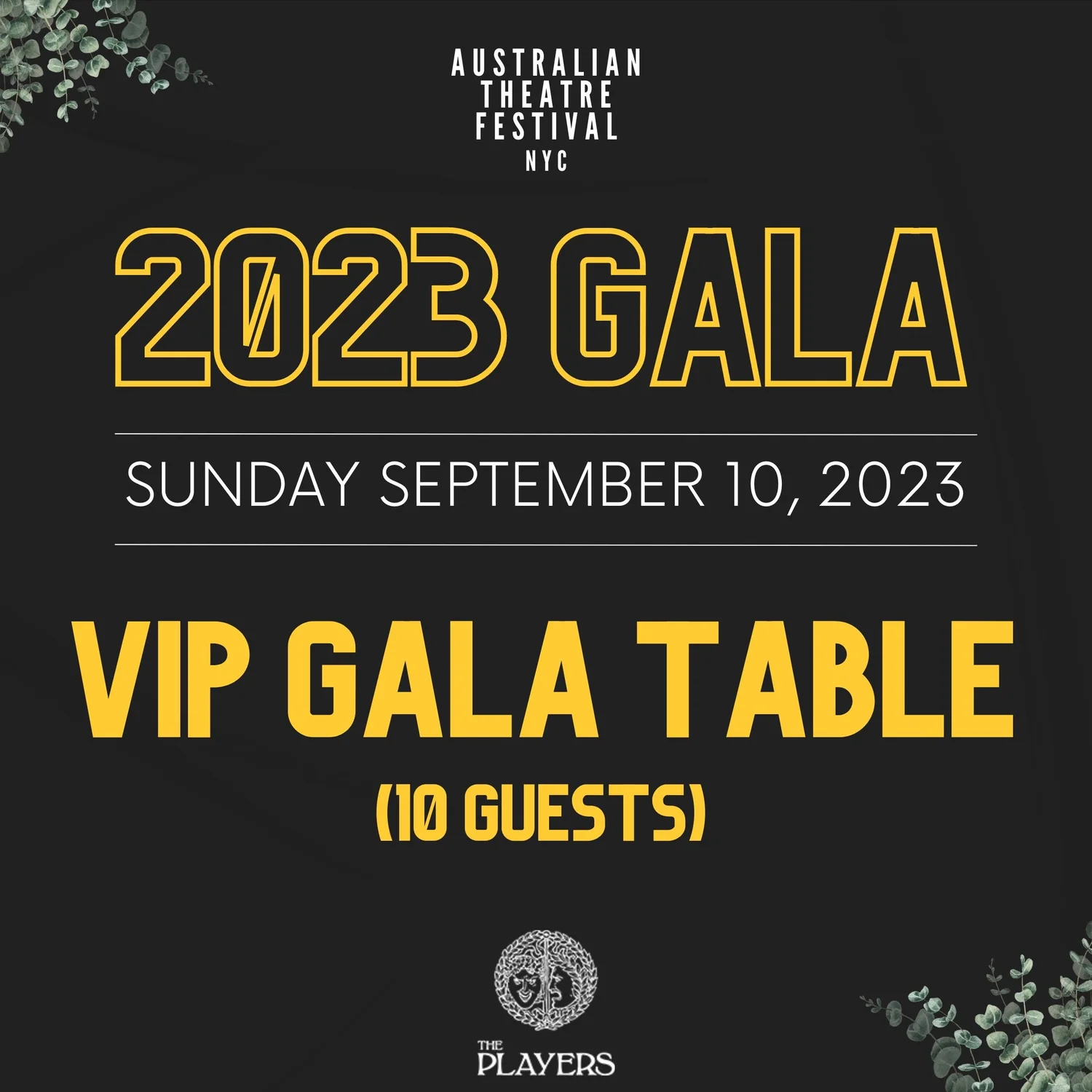 GALA TABLE - (table of 10 guests) — Australian Theatre Festival