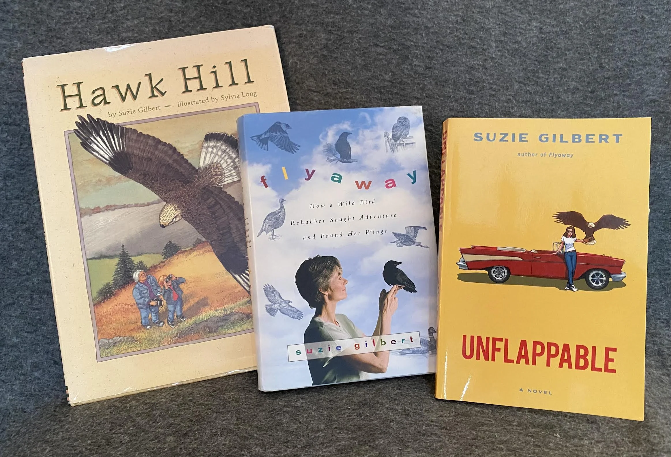 Books (Unflappable, Flyaway, Hawk Hill) — Suzie Gilbert