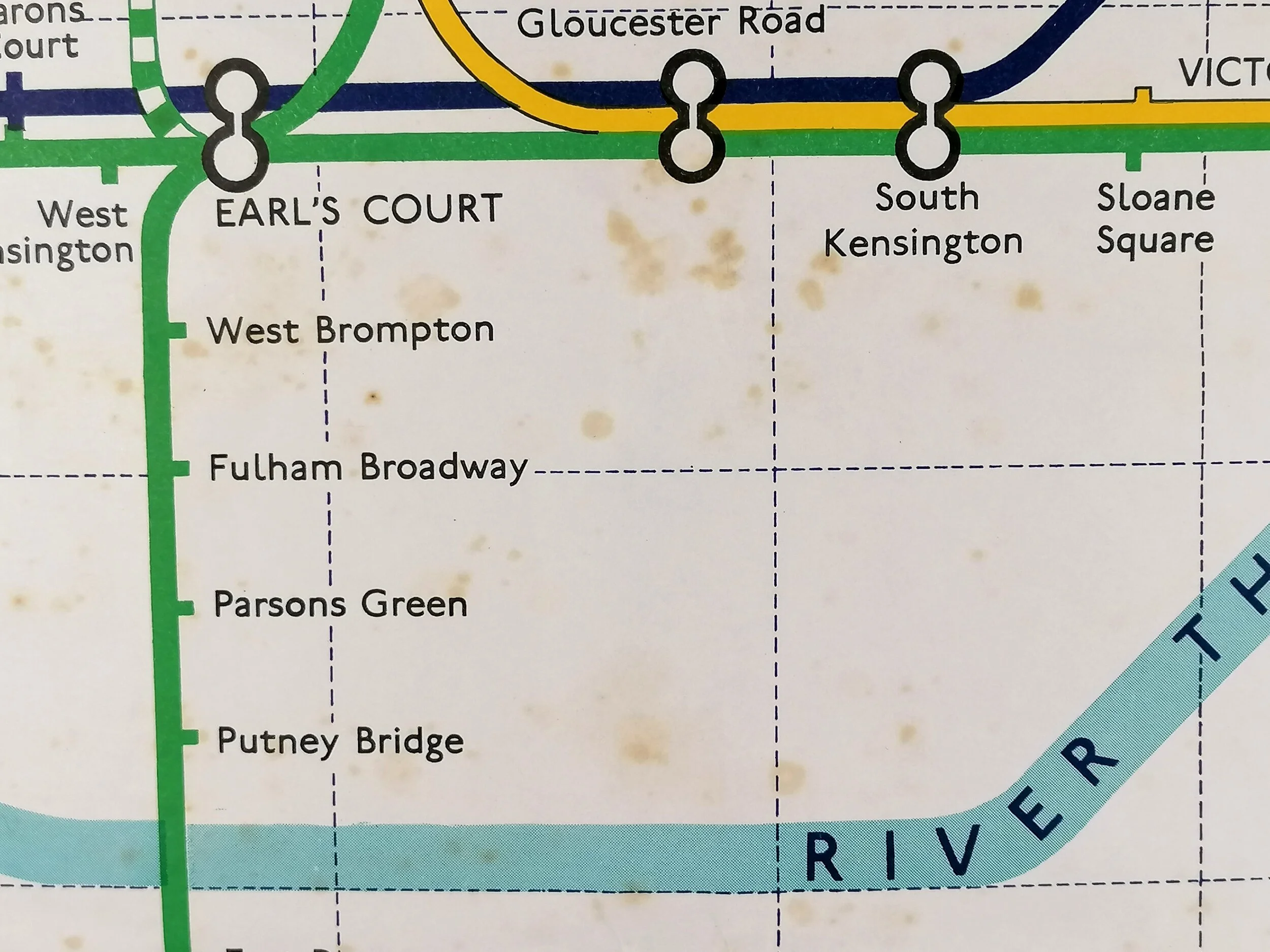 1966 London Underground Station Map - Quad Royal - ICONIC Antiques ...