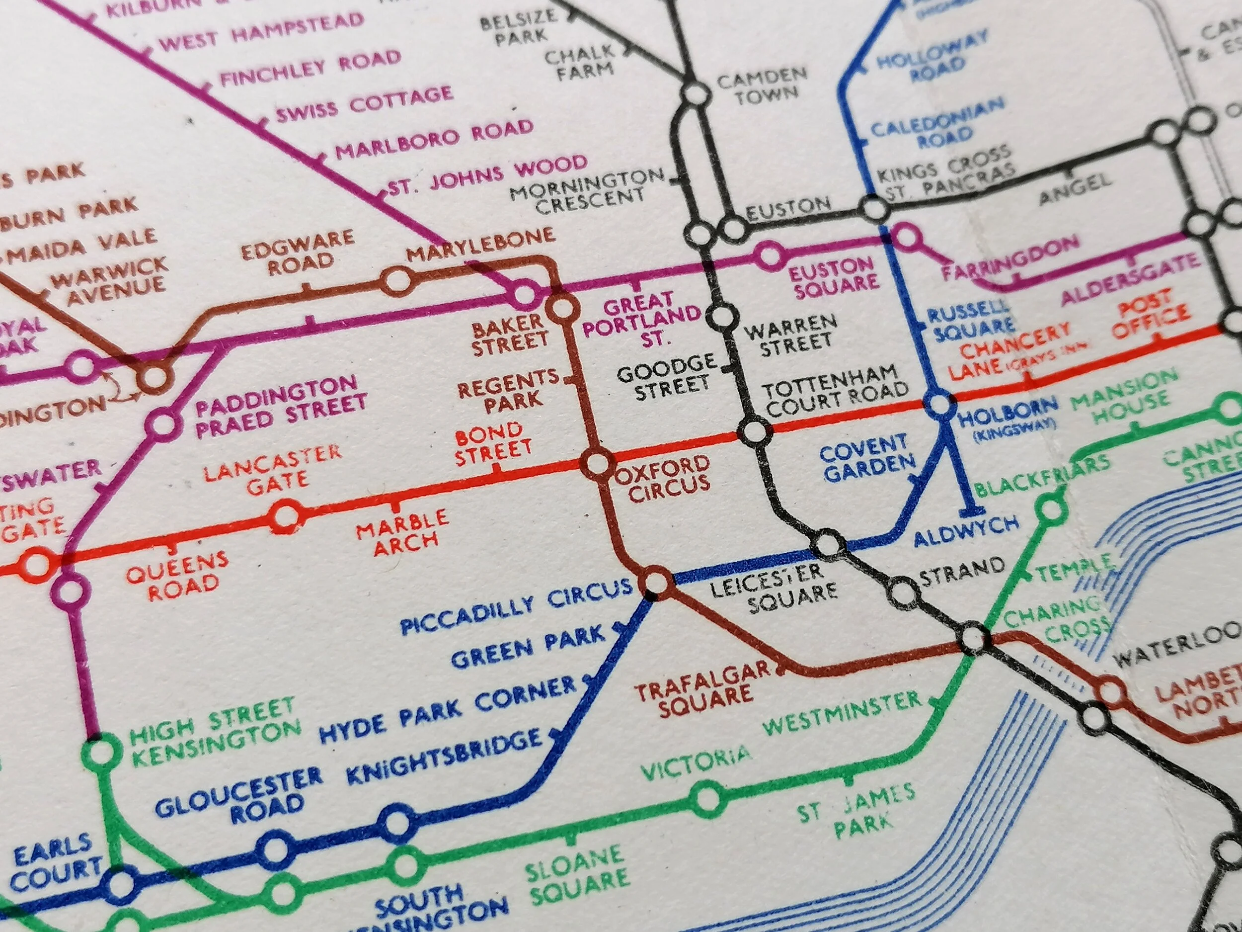 1935 London Underground Pocket Map No.1 - HC Beck - ICONIC Antiques ...