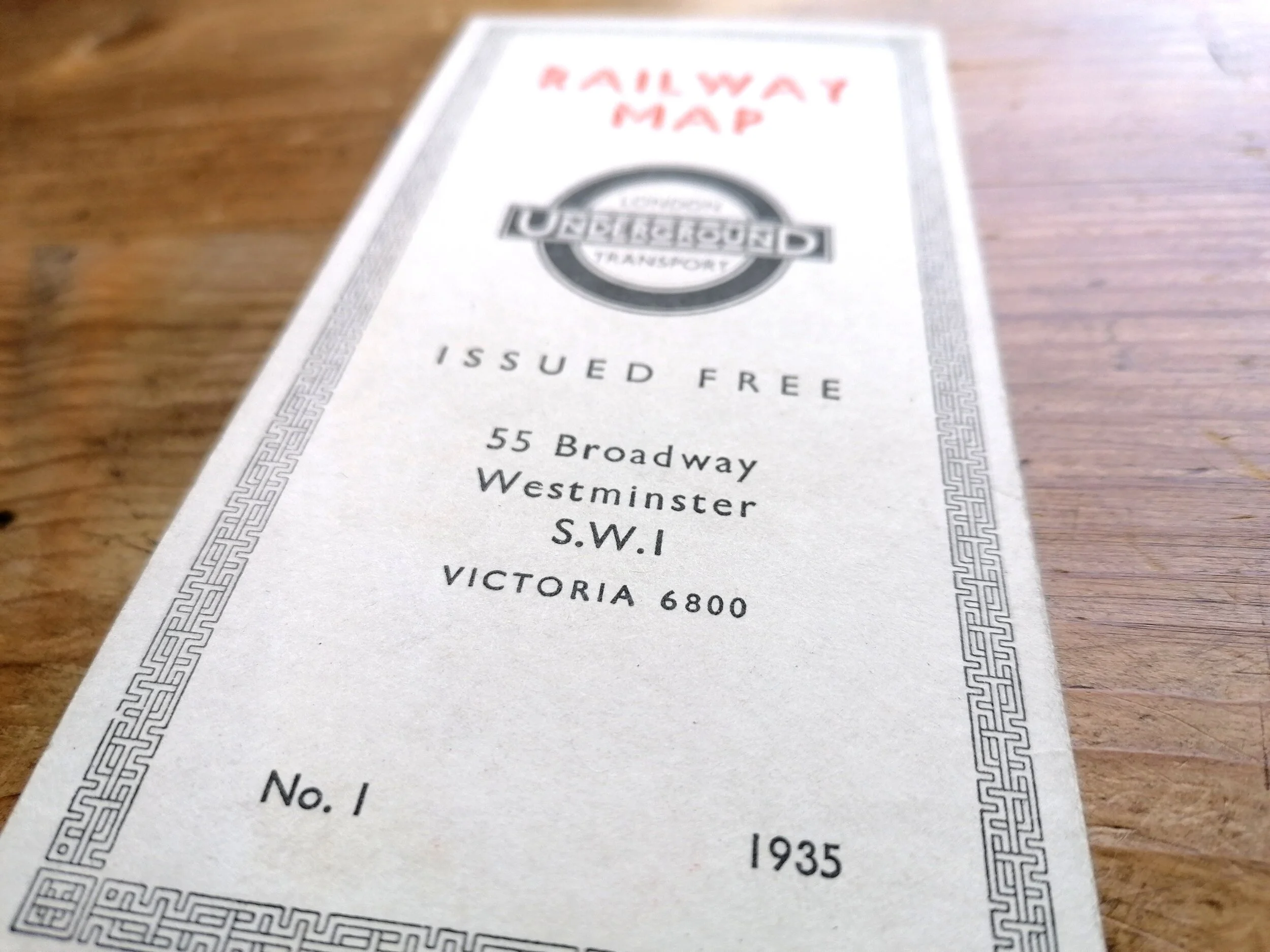 1935 London Underground Pocket Map No.1 - HC Beck - ICONIC Antiques ...