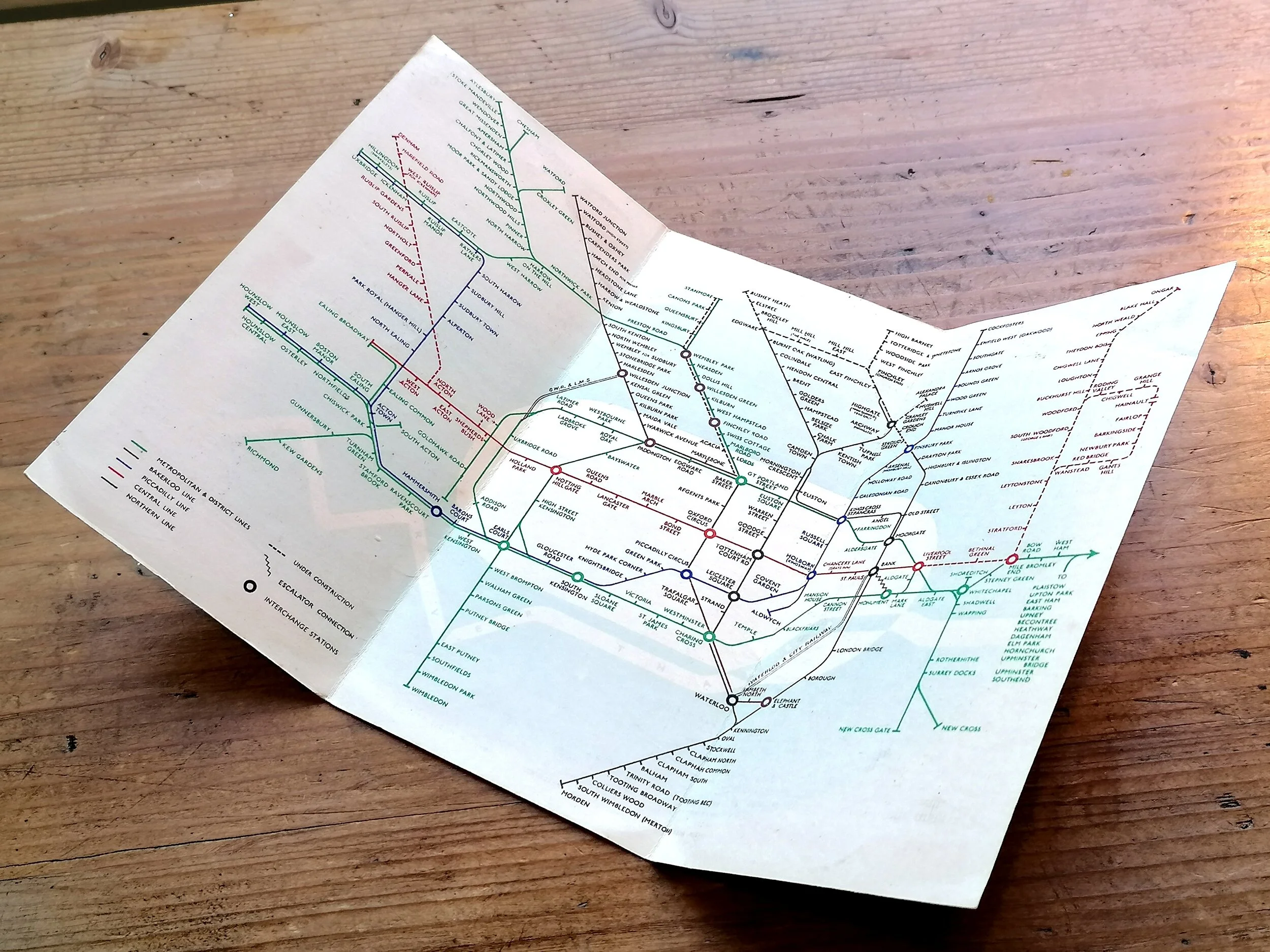 1939 London Underground Map No.3 - By Hans Schleger - ICONIC Antiques ...