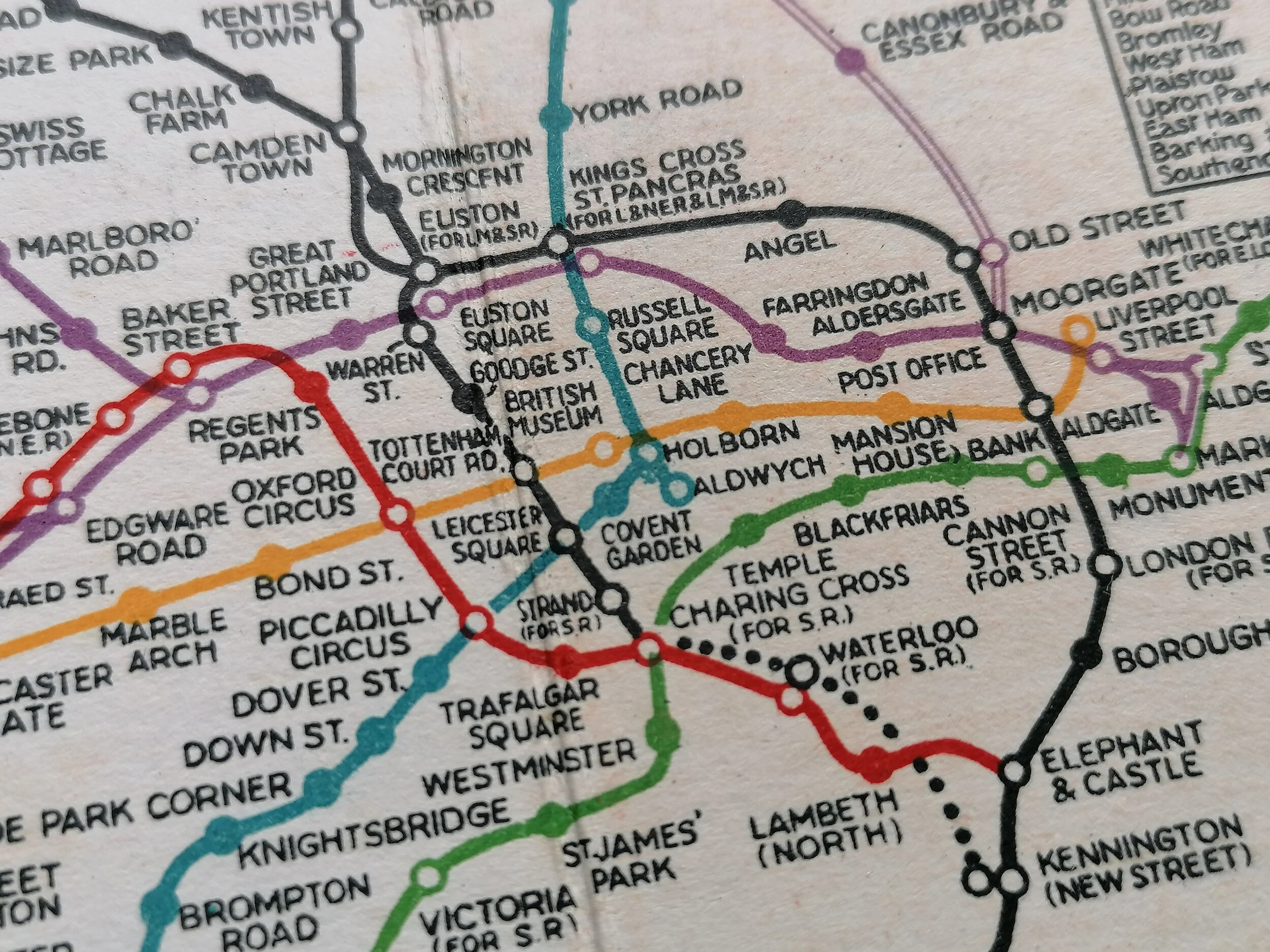 1925 London Underground Pocket Map - FH Stingemore (1st Edition ...