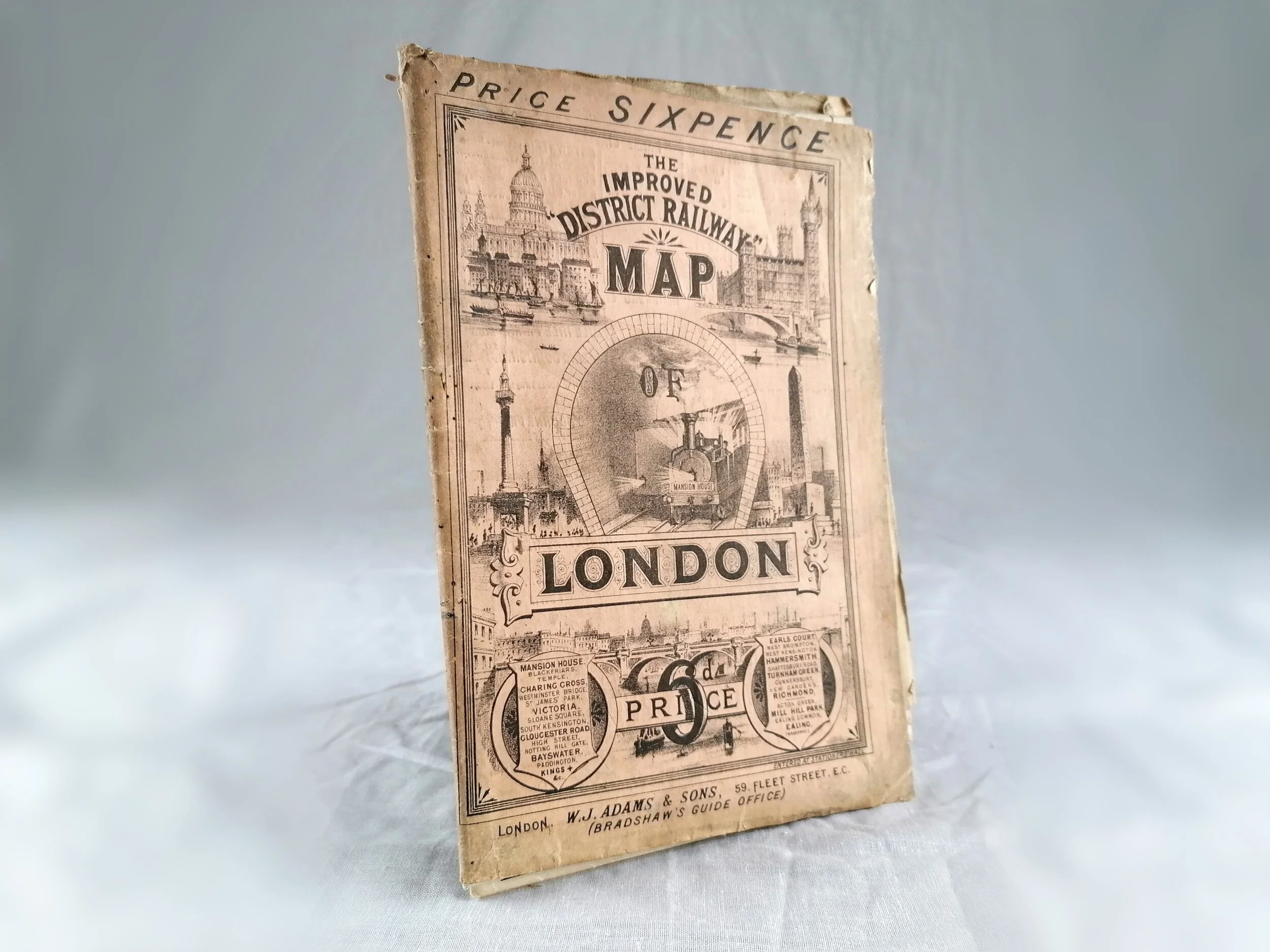 1879 The Improved District Railway Map of London - ICONIC Antiques ...