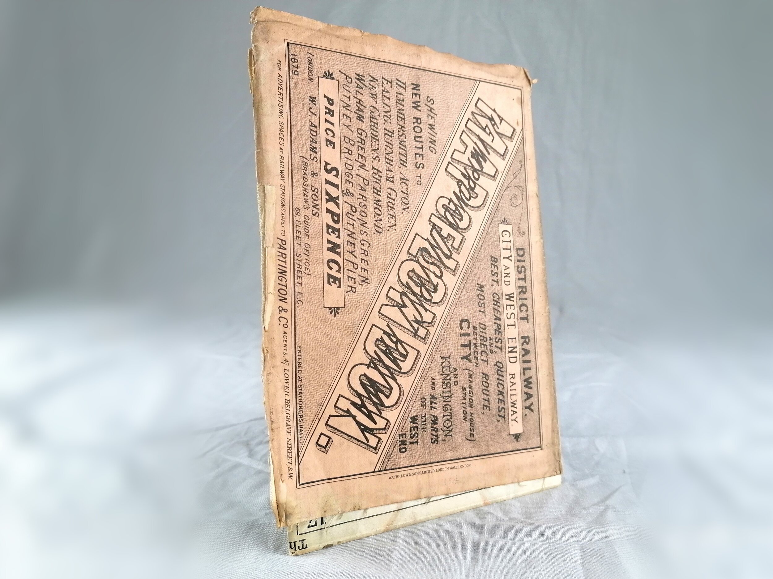 1879 The Improved District Railway Map of London - ICONIC Antiques ...