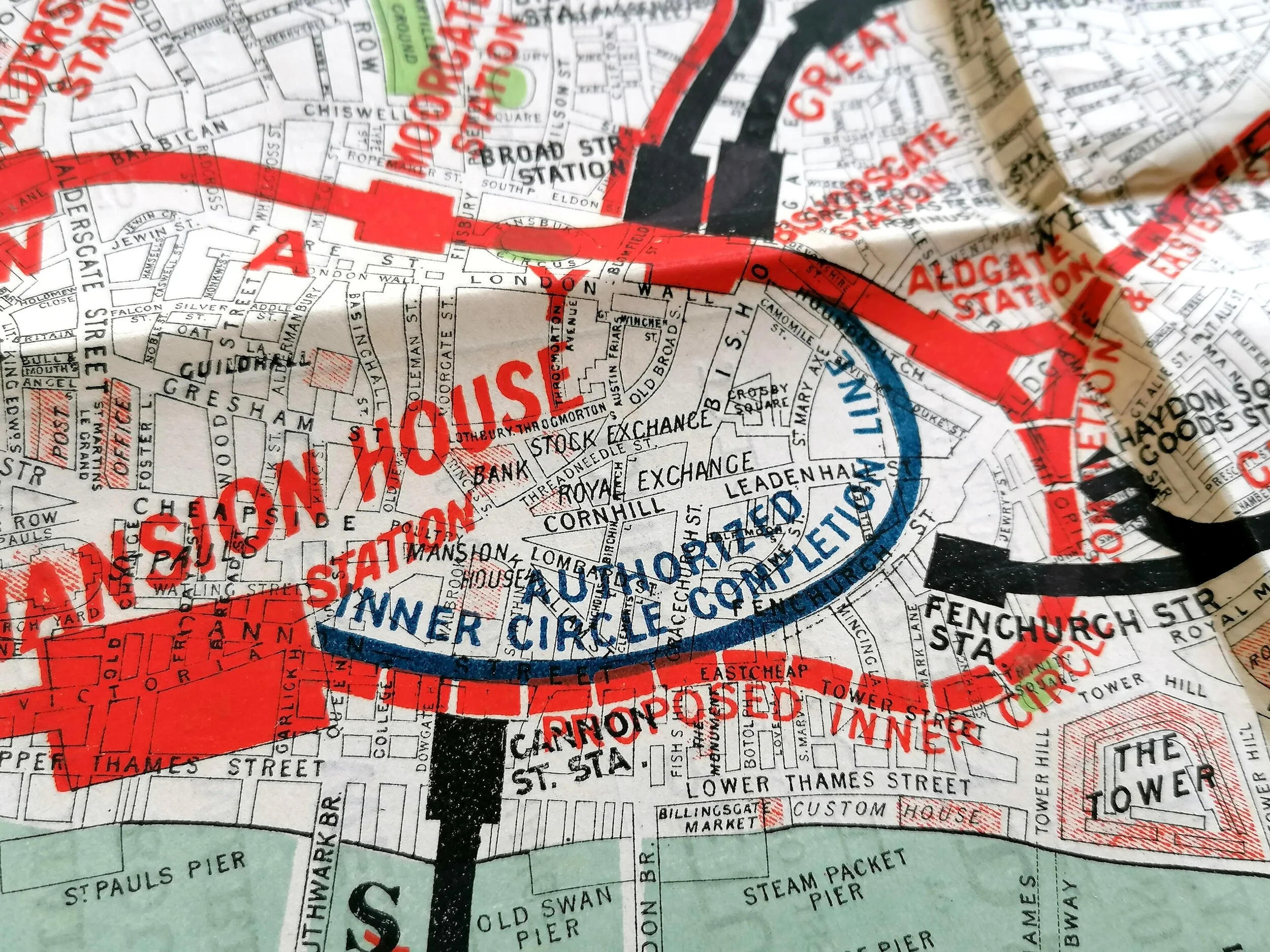 1879 The Improved District Railway Map of London - ICONIC Antiques ...