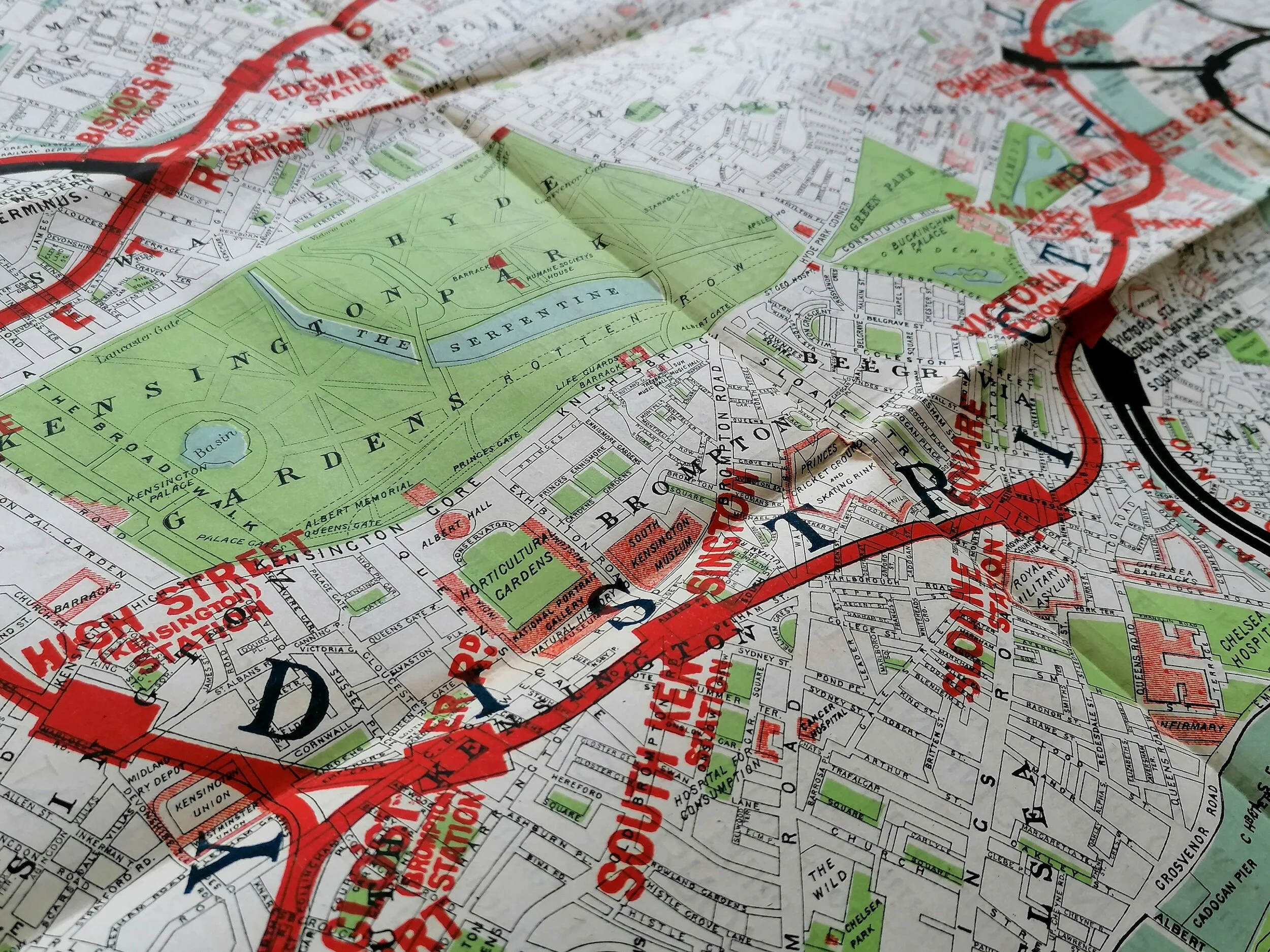 1879 The Improved District Railway Map of London - ICONIC Antiques ...