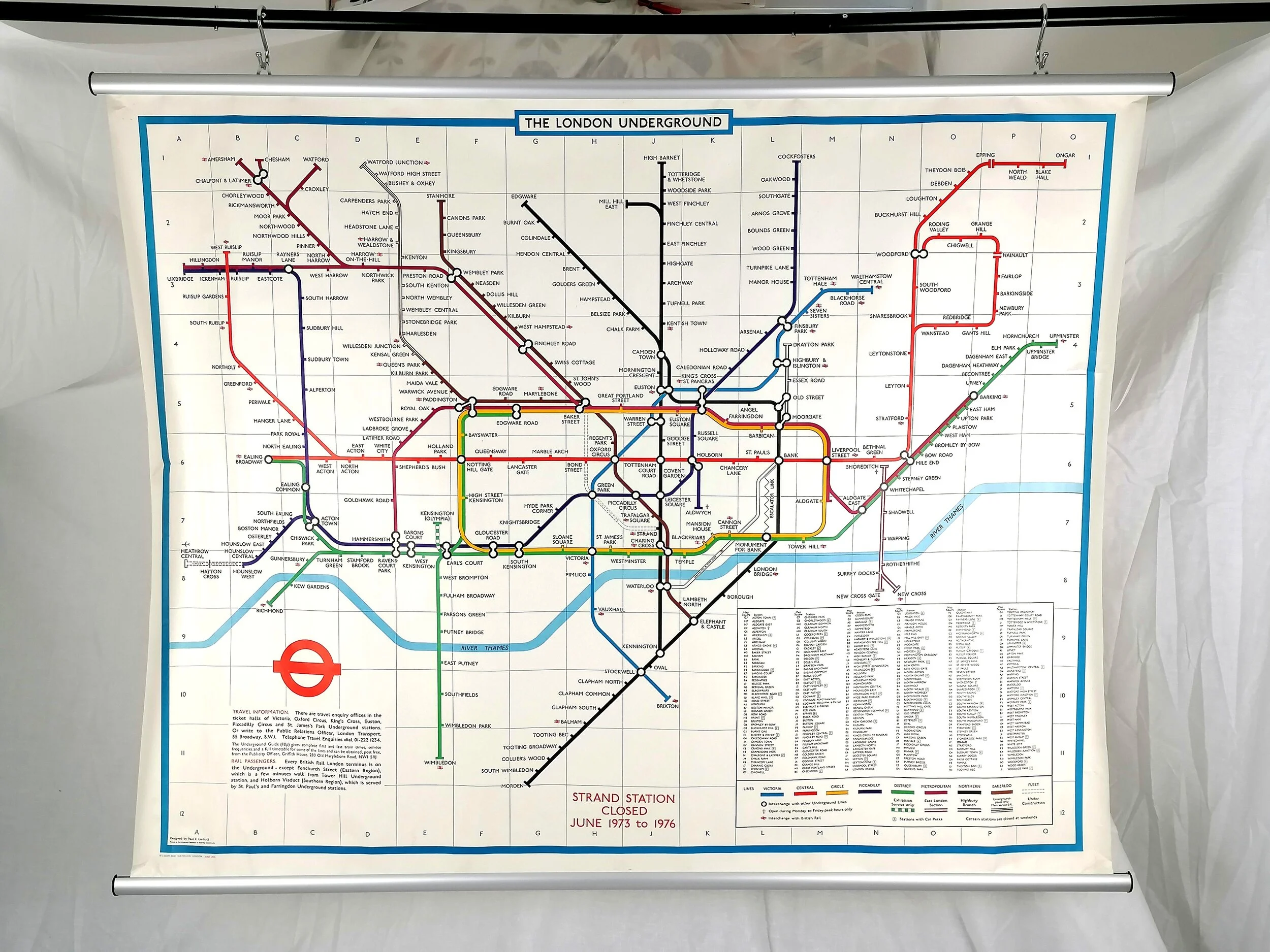 1973 London Underground Station Map - Quad Royal Poster - ICONIC ...