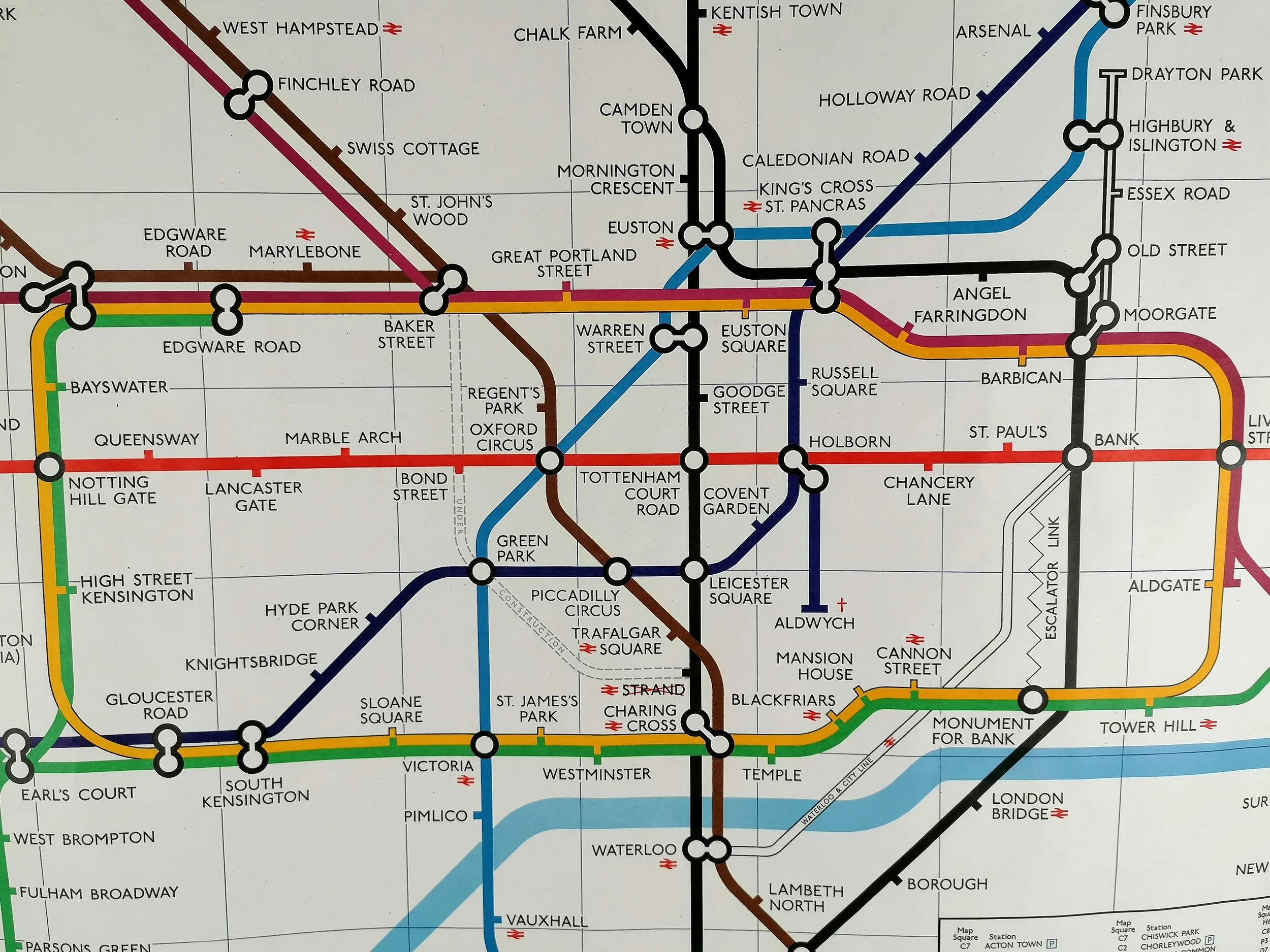 1973 London Underground Station Map - Quad Royal Poster - ICONIC ...