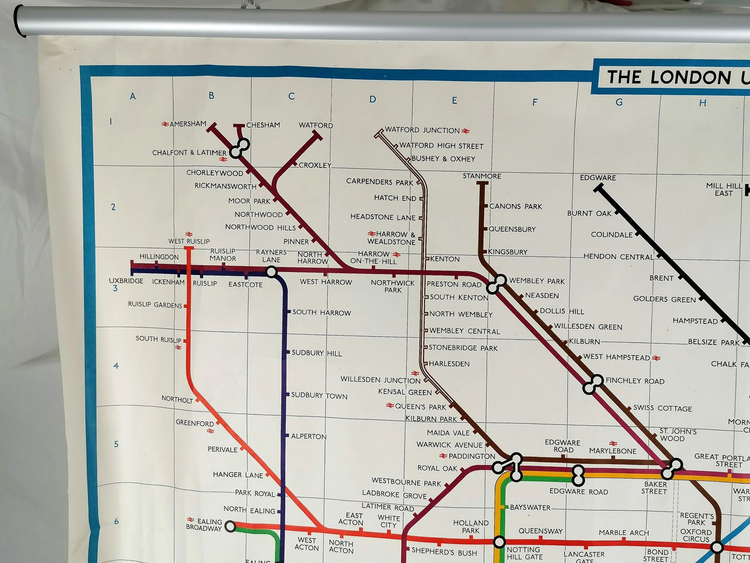 1973 London Underground Station Map - Quad Royal Poster - ICONIC ...