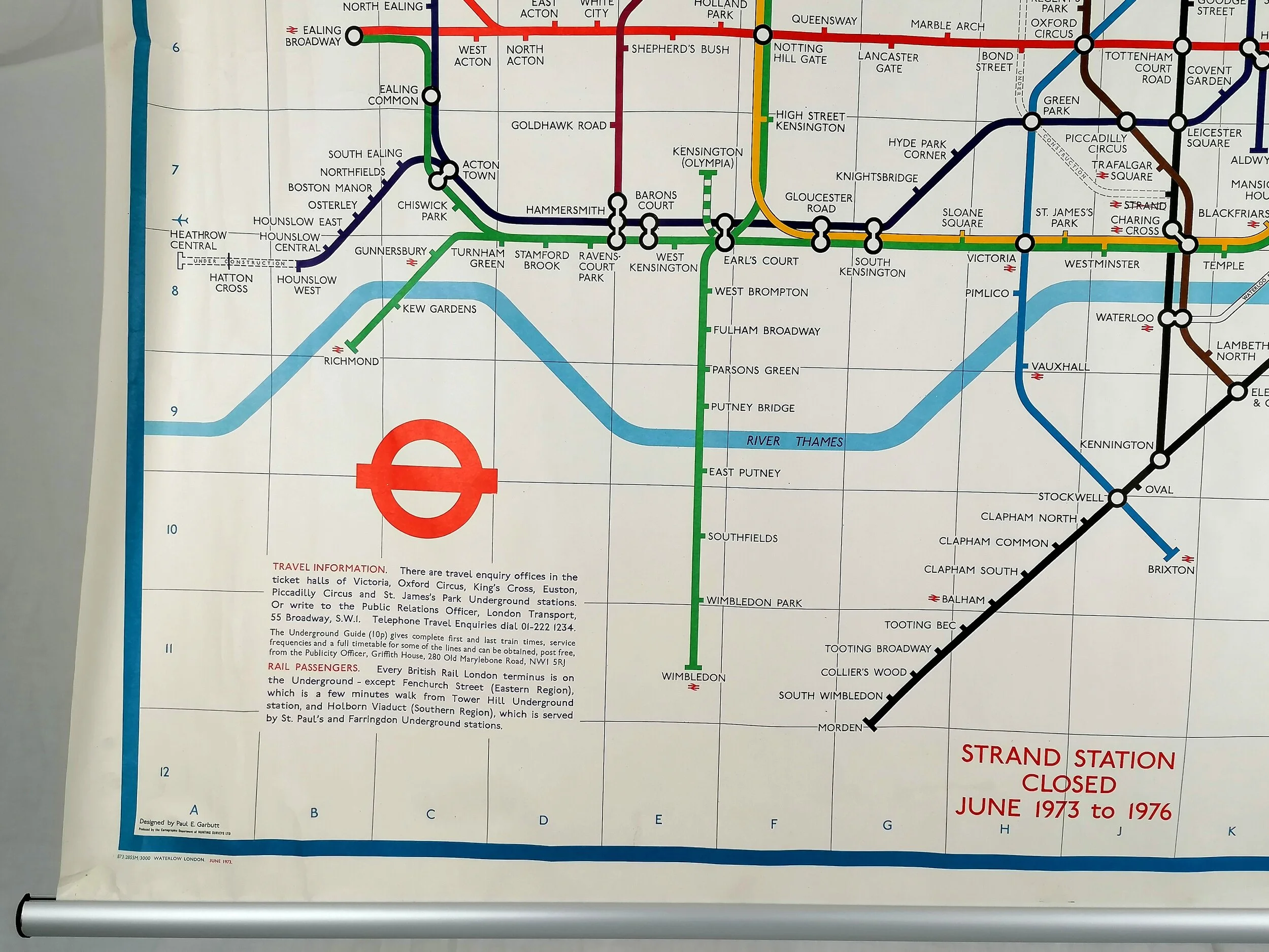 1973 London Underground Station Map - Quad Royal Poster - ICONIC ...