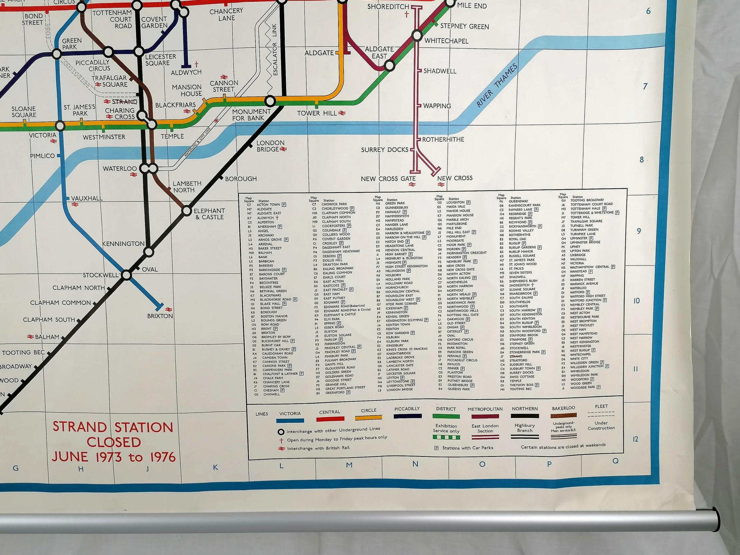 1973 London Underground Station Map - Quad Royal Poster - ICONIC ...