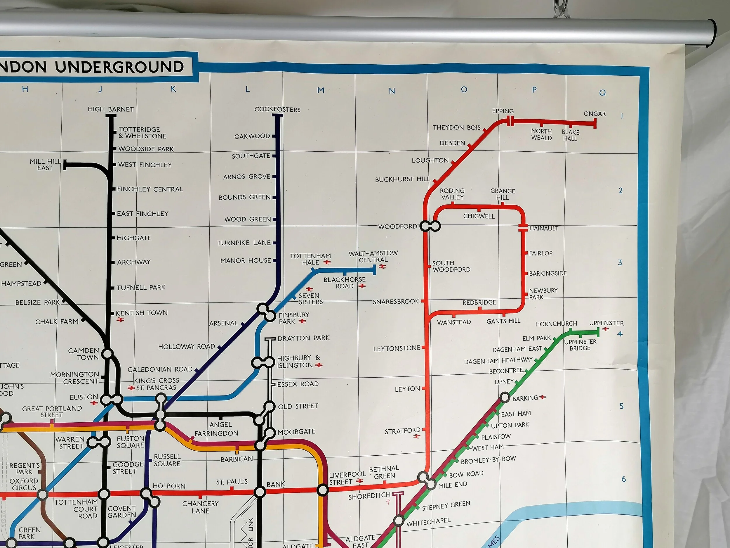 1973 London Underground Station Map - Quad Royal Poster - ICONIC ...