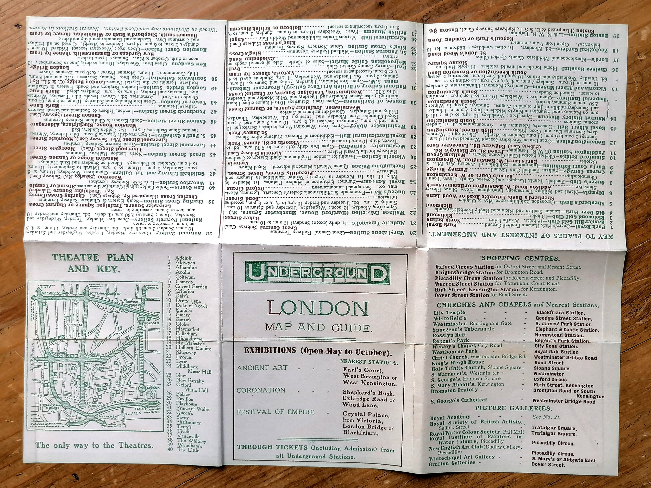1911 London Underground Pocket Map - ICONIC Antiques | Cool Old Stuff
