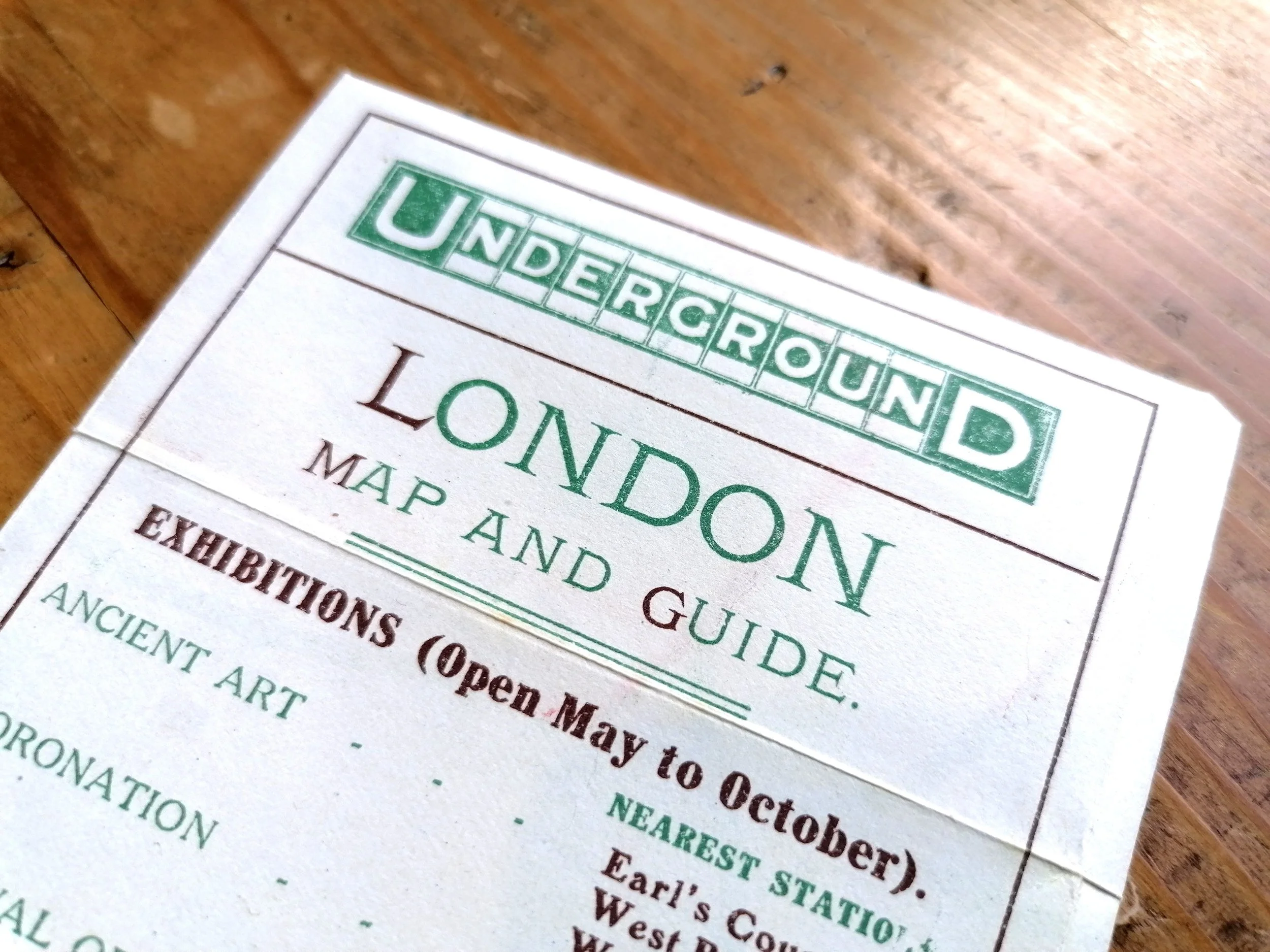 1911 London Underground Pocket Map - ICONIC Antiques | Cool Old Stuff