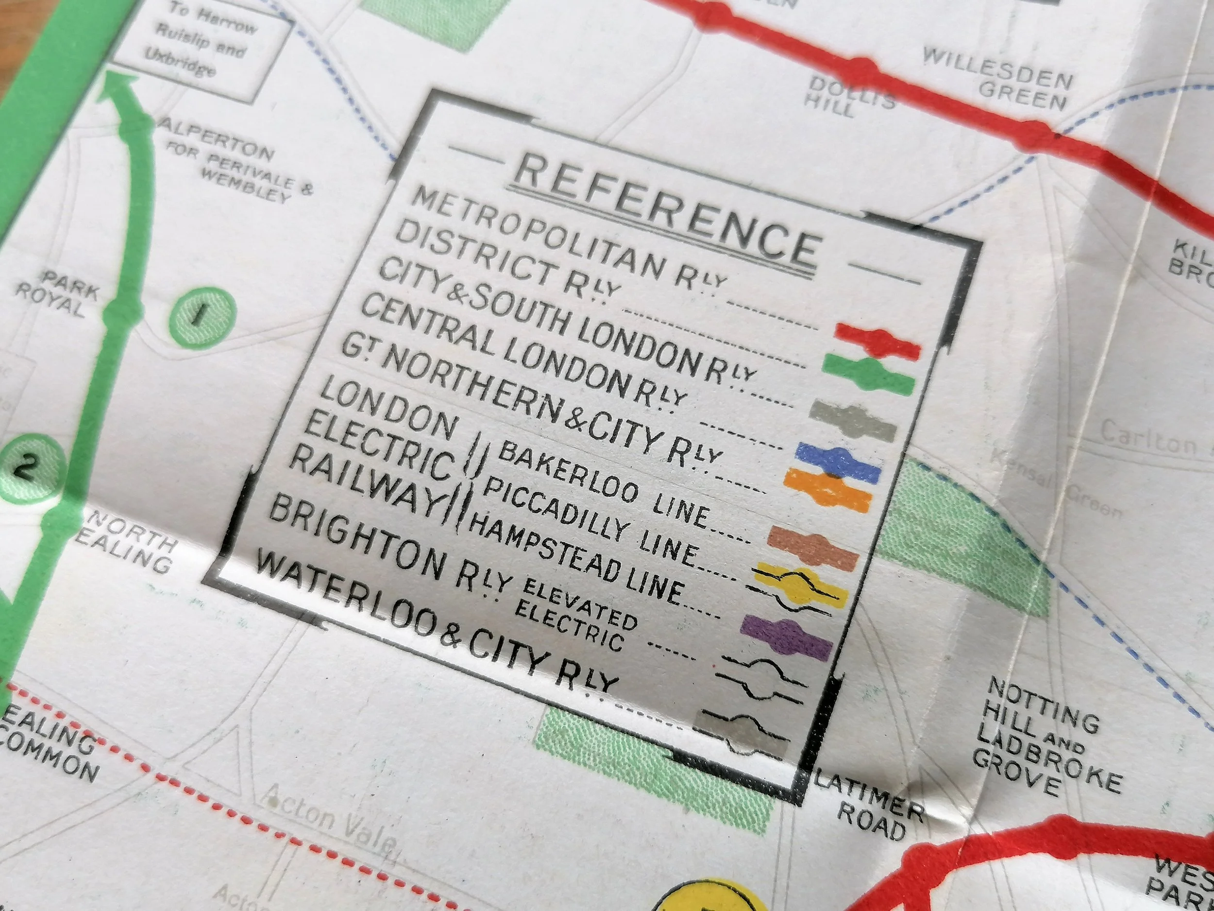 1911 London Underground Pocket Map - ICONIC Antiques | Cool Old Stuff
