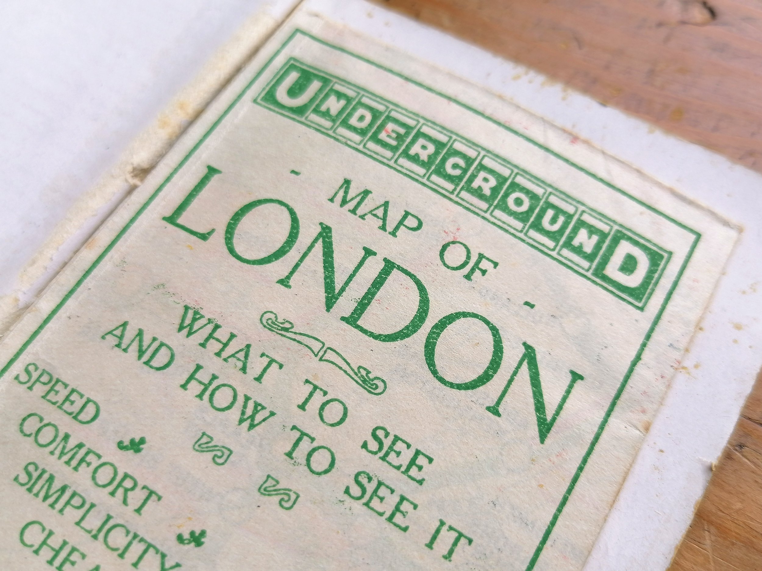 1912 London Underground Map and Pocket Guide to London - ICONIC ...