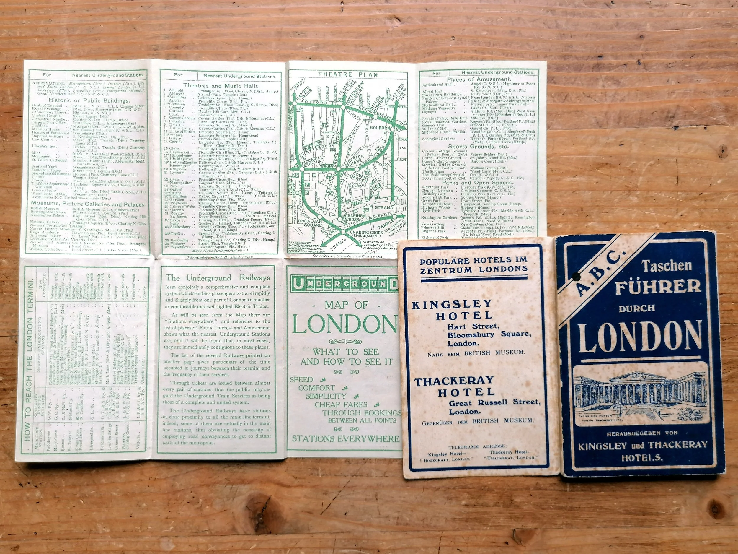 1912 London Underground Map and Pocket Guide to London - ICONIC ...
