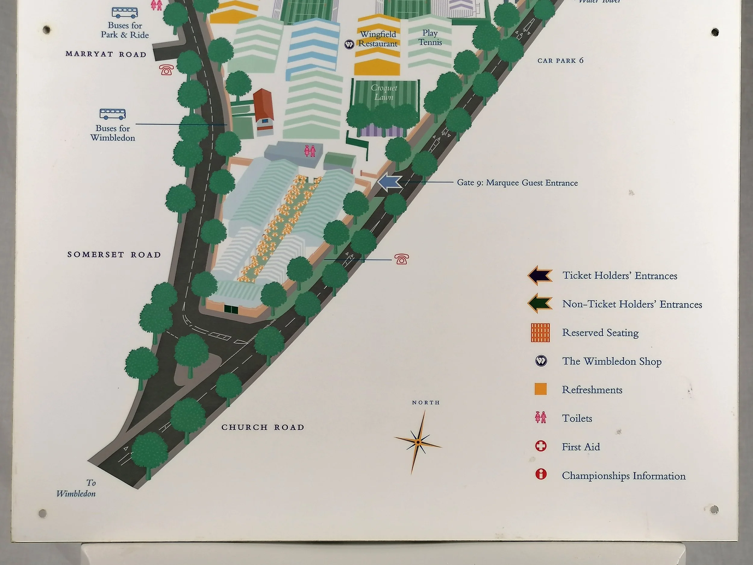 Wimbledon Tennis Championships - Map of the Grounds (2007) - ICONIC ...