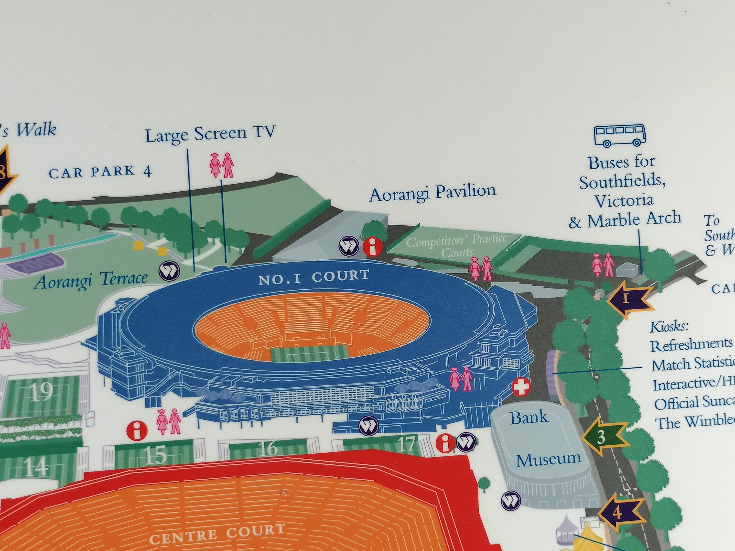 Wimbledon Tennis Championships - Map of the Grounds (2007) - ICONIC ...
