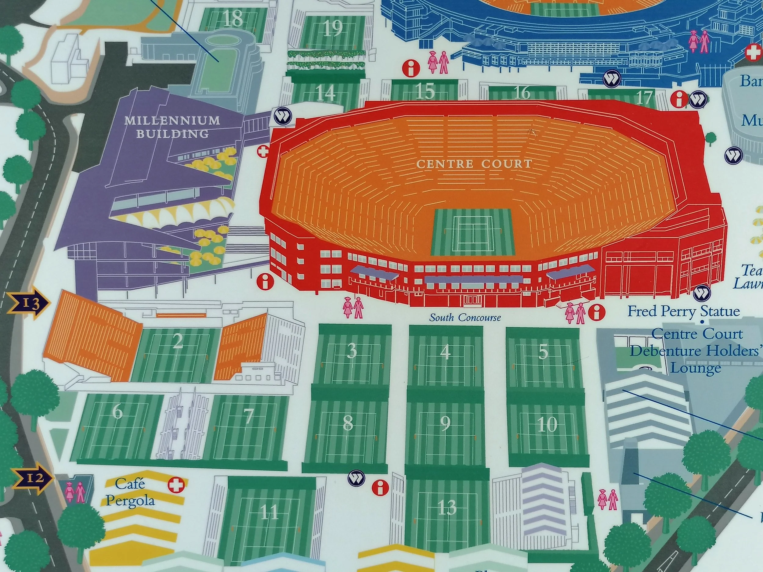 Wimbledon Tennis Championships - Map of the Grounds (2007) - ICONIC ...