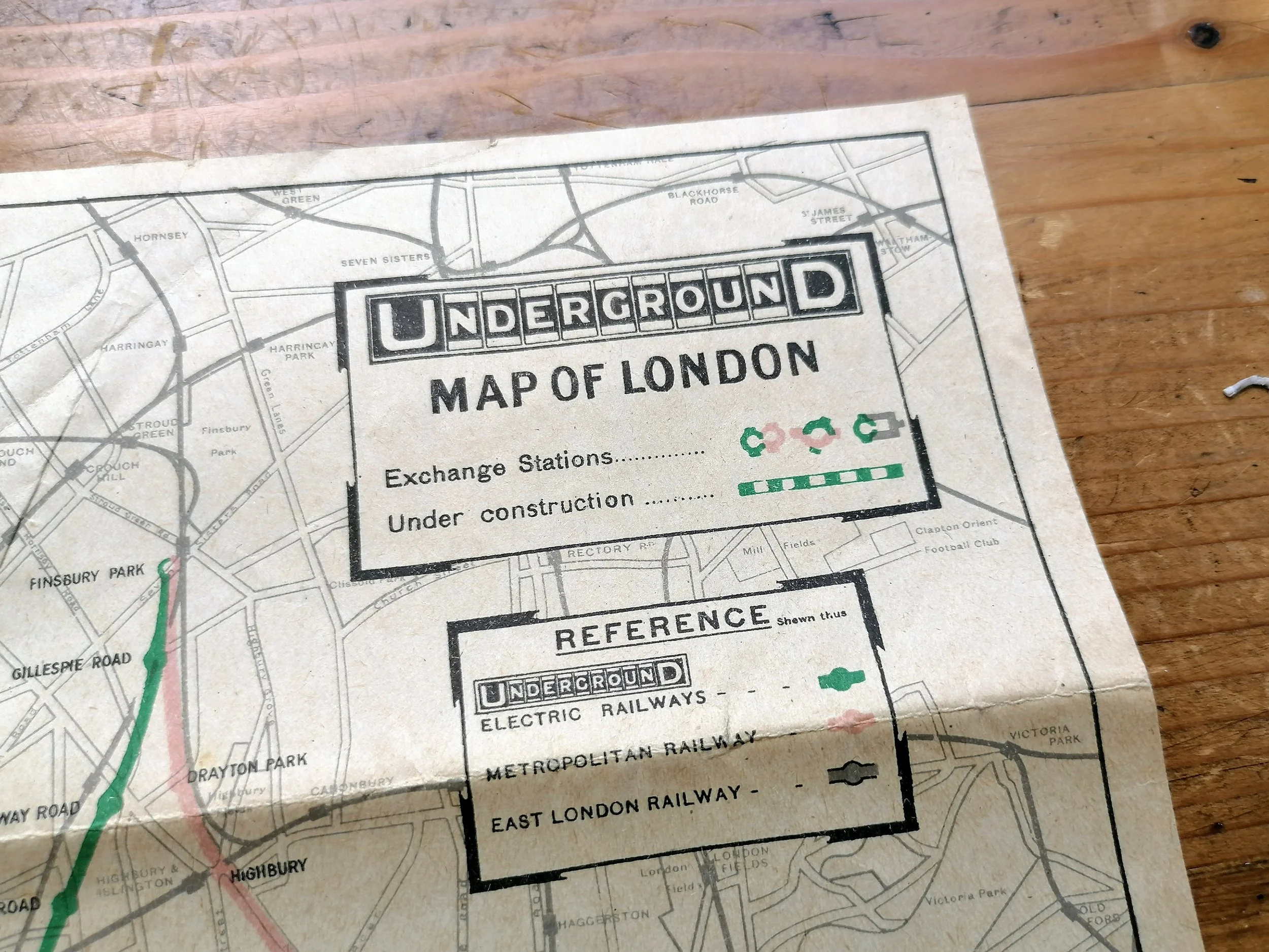 1914 London Underground Map - ICONIC Antiques | Cool Old Stuff