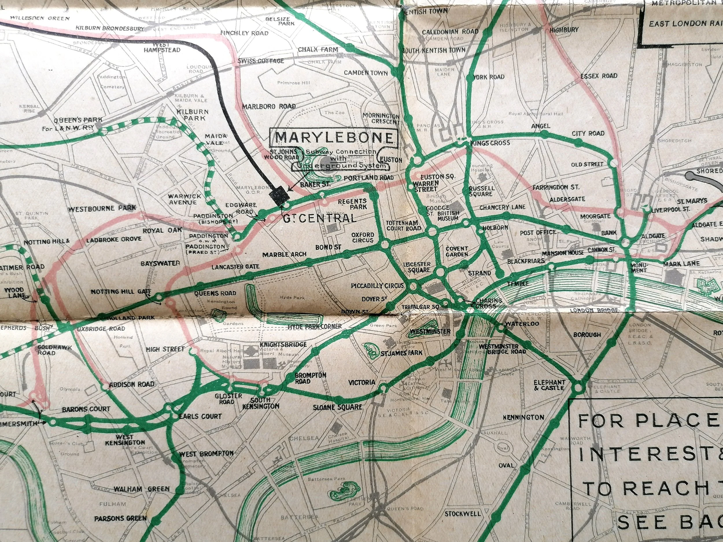 1914 London Underground Map - ICONIC Antiques | Cool Old Stuff
