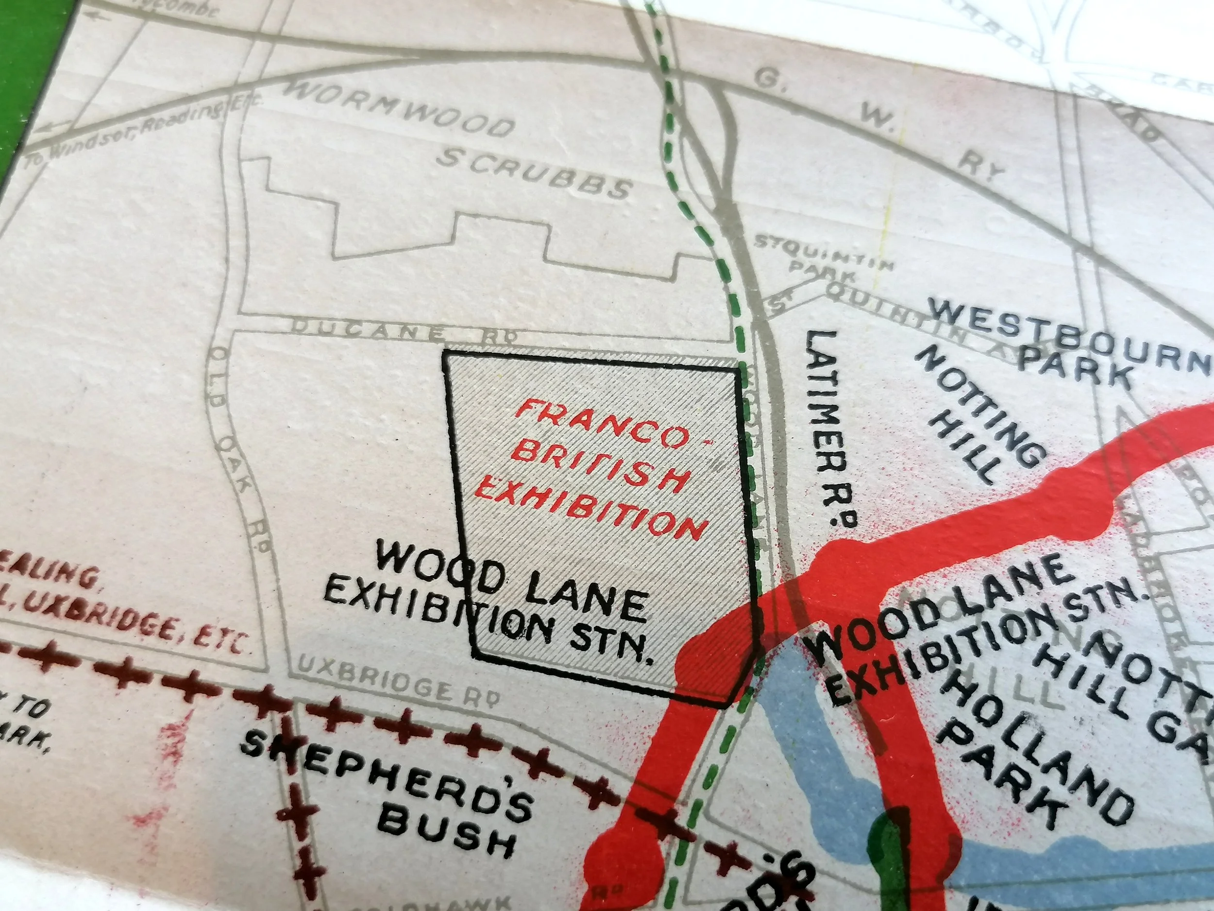 1908 London Underground Map - Central London Railway Franco-British ...