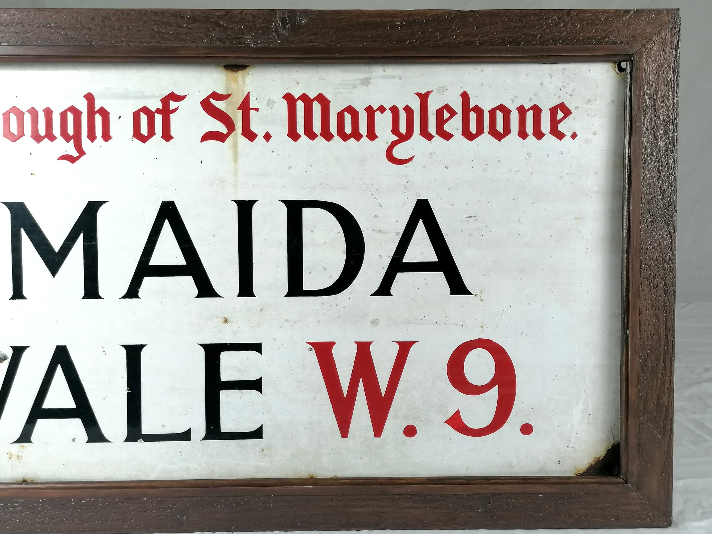 1930s London Street Sign - Maida Vale W.9. - Borough of Maylebone ...