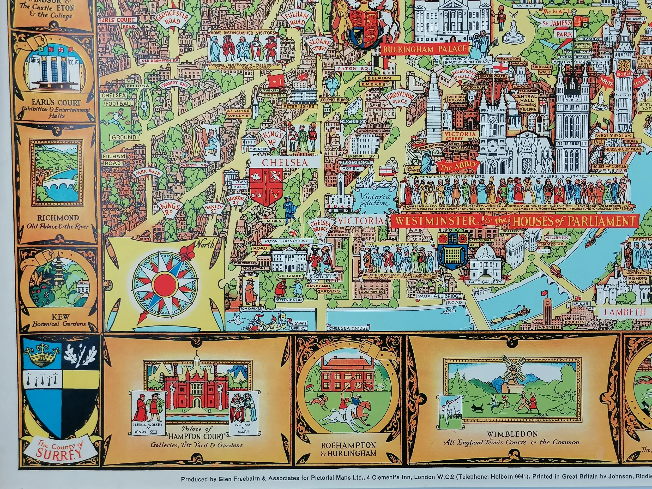 'London - The Bastion of Liberty' By Kerry Lee - Quad Royal Poster (c ...