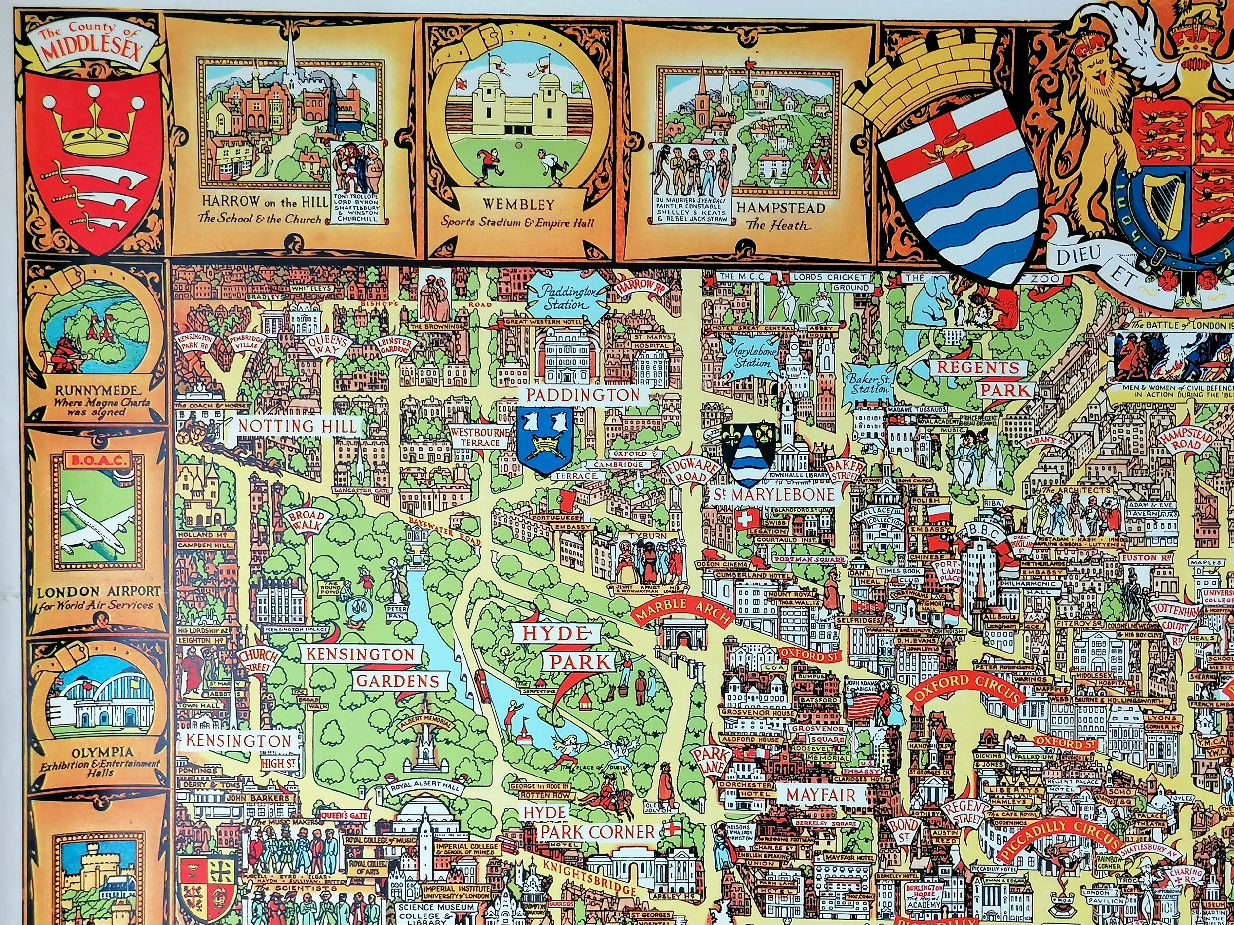 'London - The Bastion of Liberty' By Kerry Lee - Quad Royal Poster (c ...