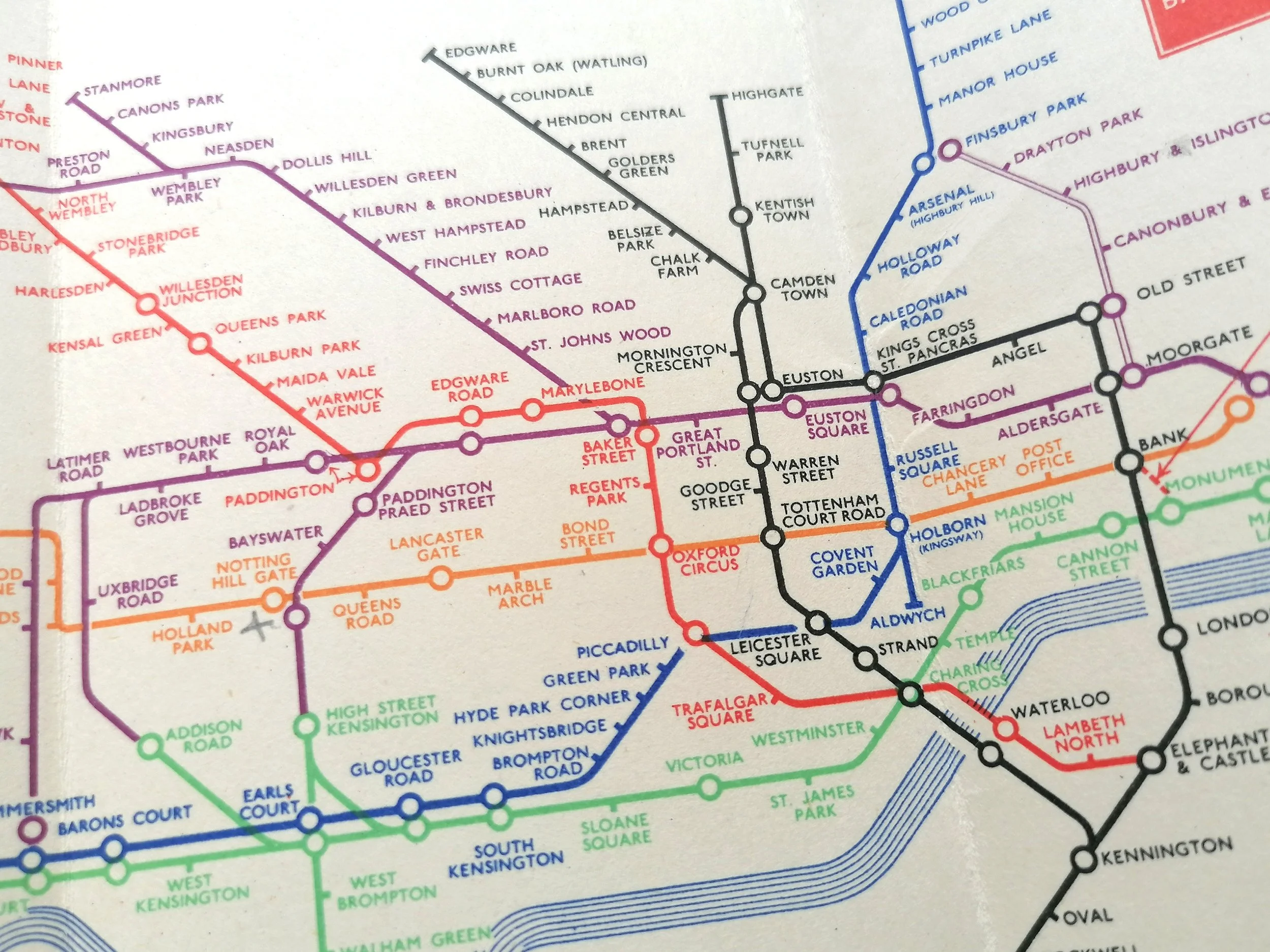 1933 London Underground Pocket Map - HC Beck 33-3636 - ICONIC Antiques ...