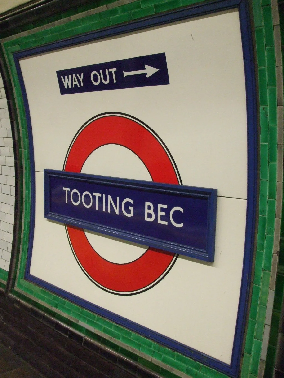 1926 London Underground Enamel Platform Sign - Trinity Road (Tooting ...