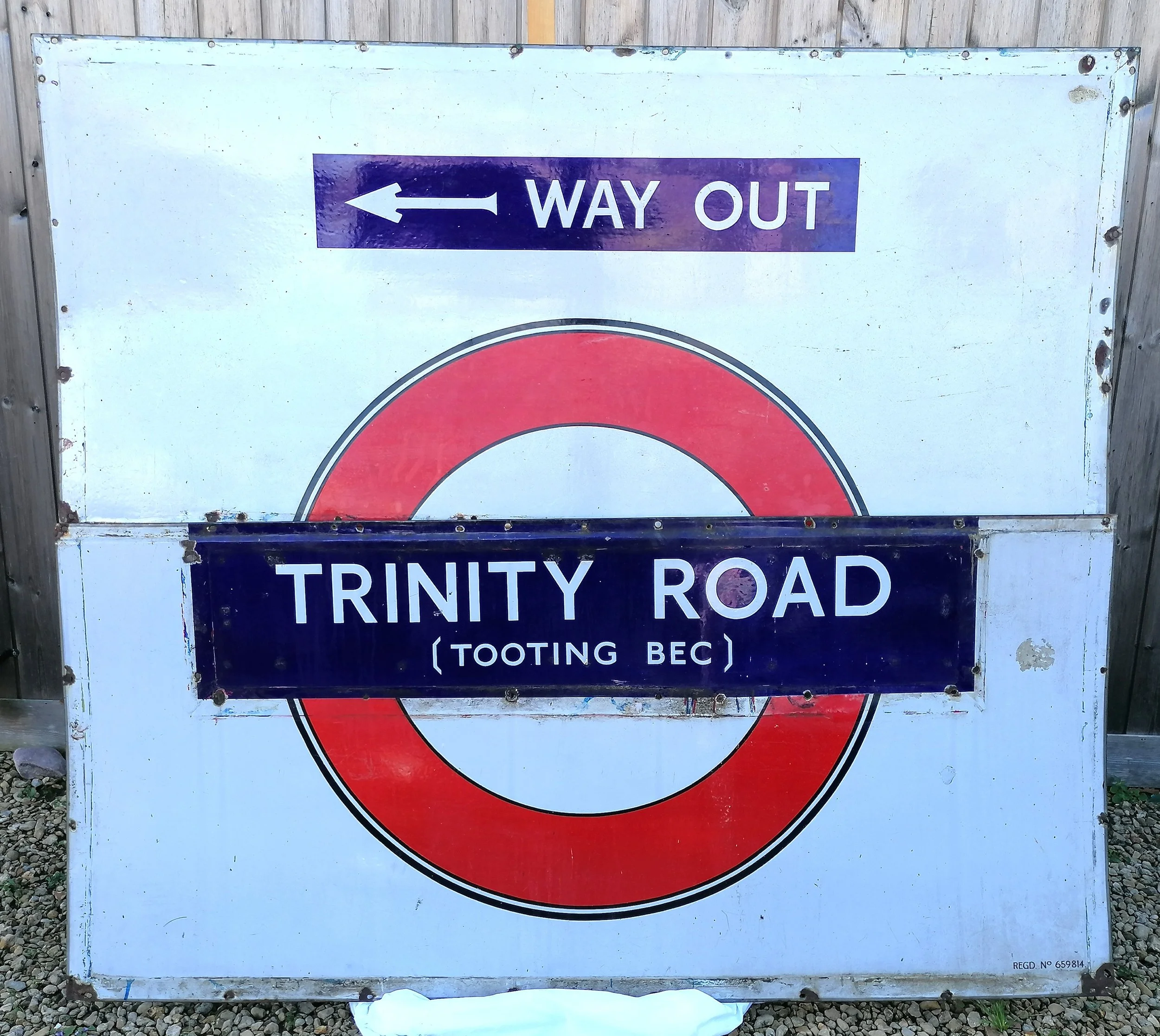 1926 London Underground Enamel Platform Sign - Trinity Road (Tooting ...