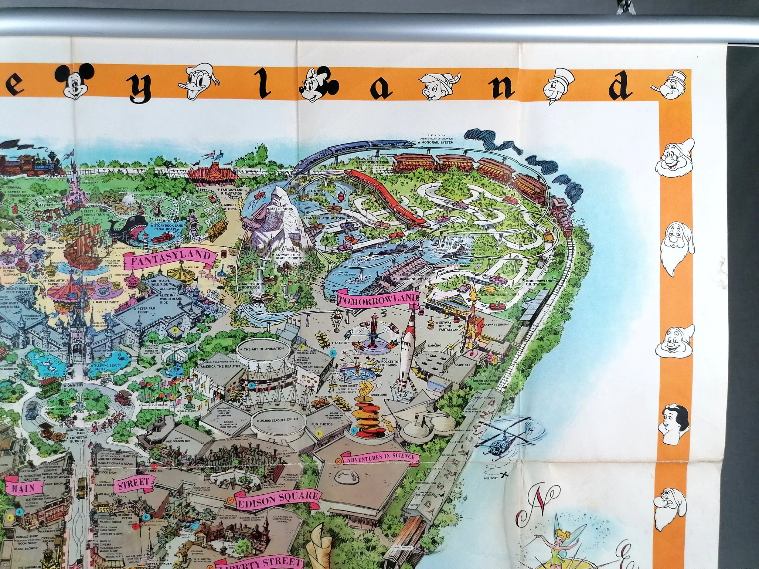 1958 Large Map of Disneyland - Sam McKim (C Variant) - ICONIC Antiques ...