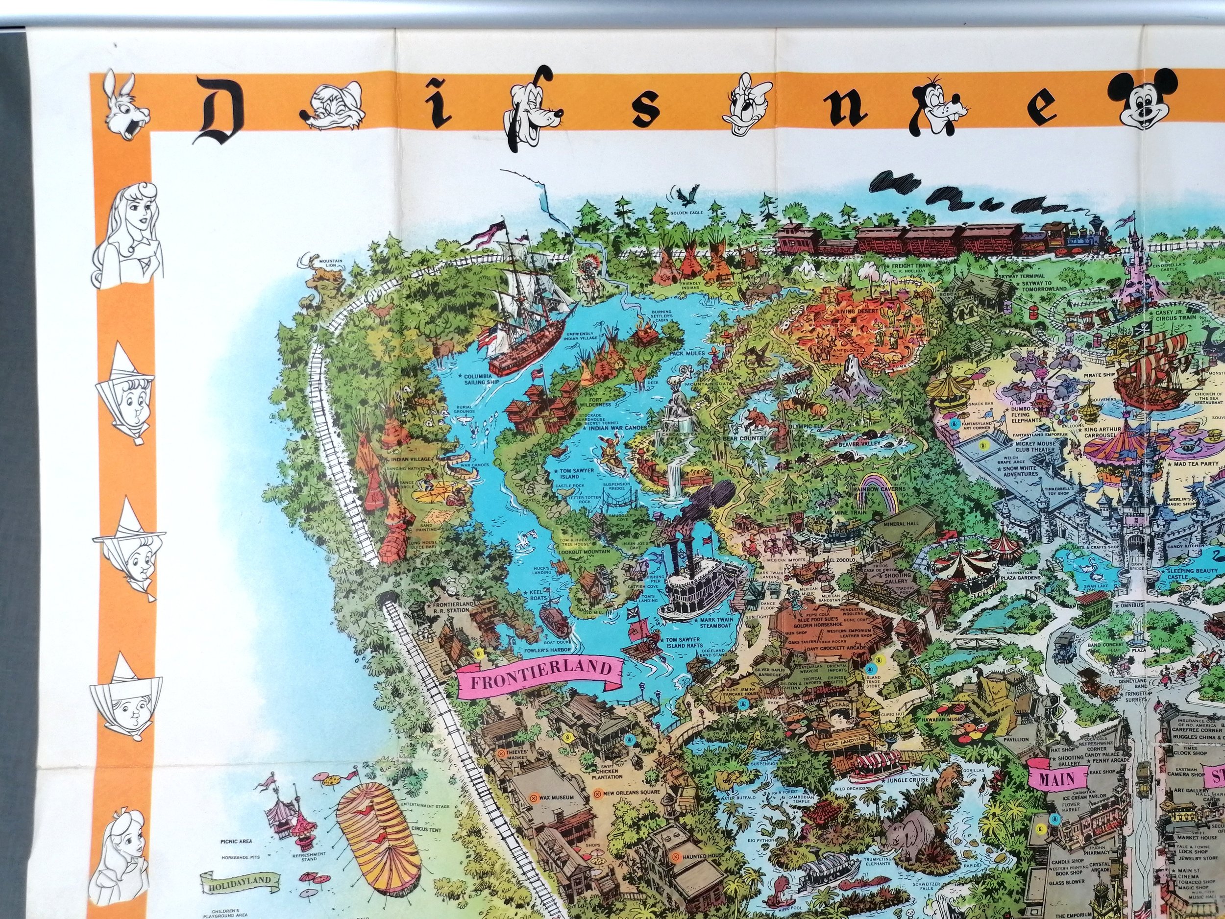 1958 Large Map of Disneyland - Sam McKim (C Variant) - ICONIC Antiques ...